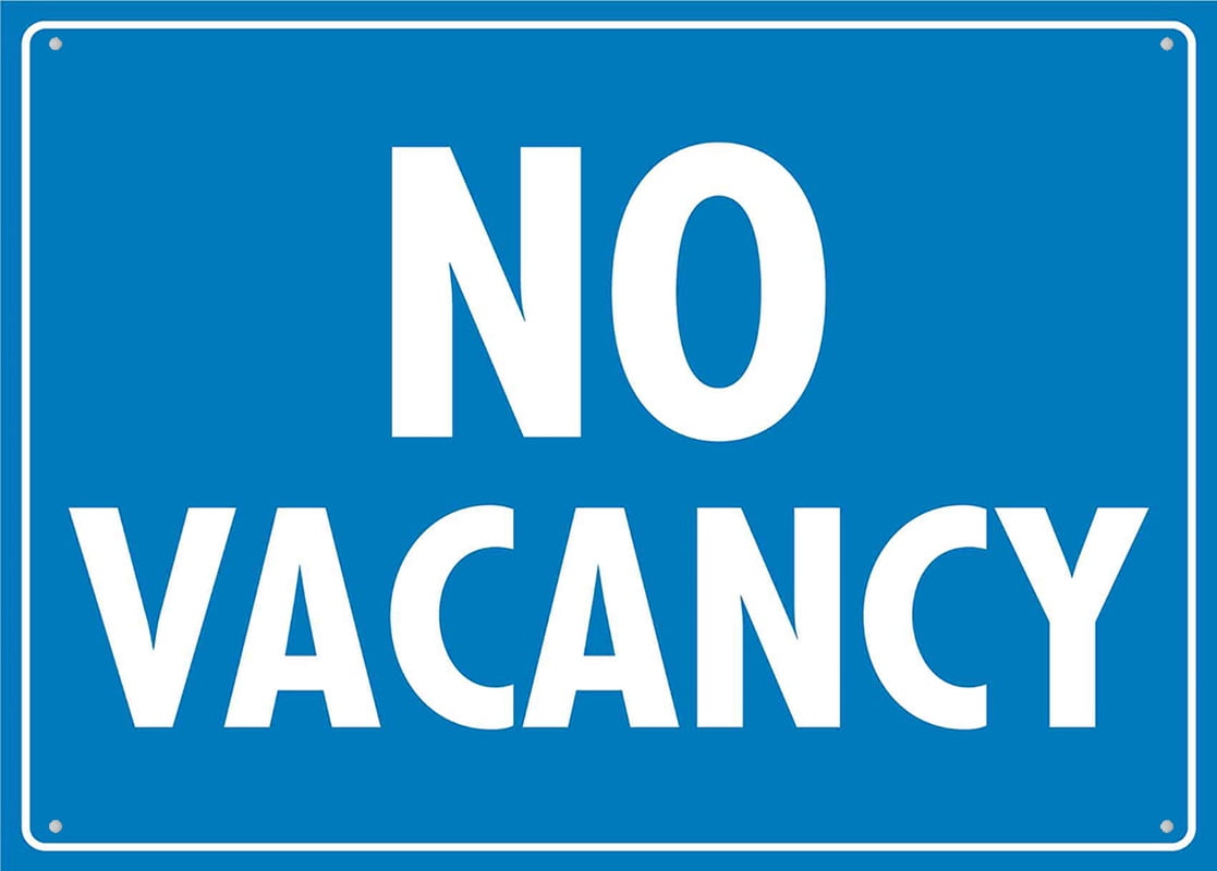 No Vacancy Sign 12X8 Inches Metal Aluminum Signs, Weather Resistant ...