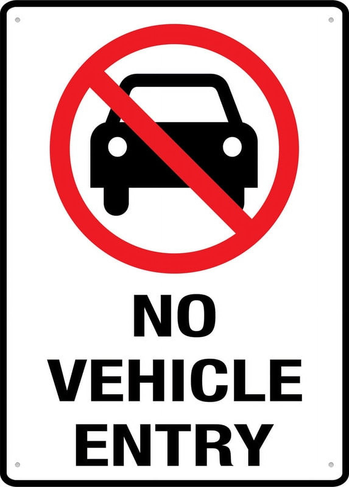 No Vehicle Entry Sign Outdoor Metal Sign - 12 X 8 Metal Signs For ...