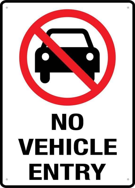 No Vehicle Entry Sign Outdoor Metal Sign - 12 X 8 Metal Signs For ...