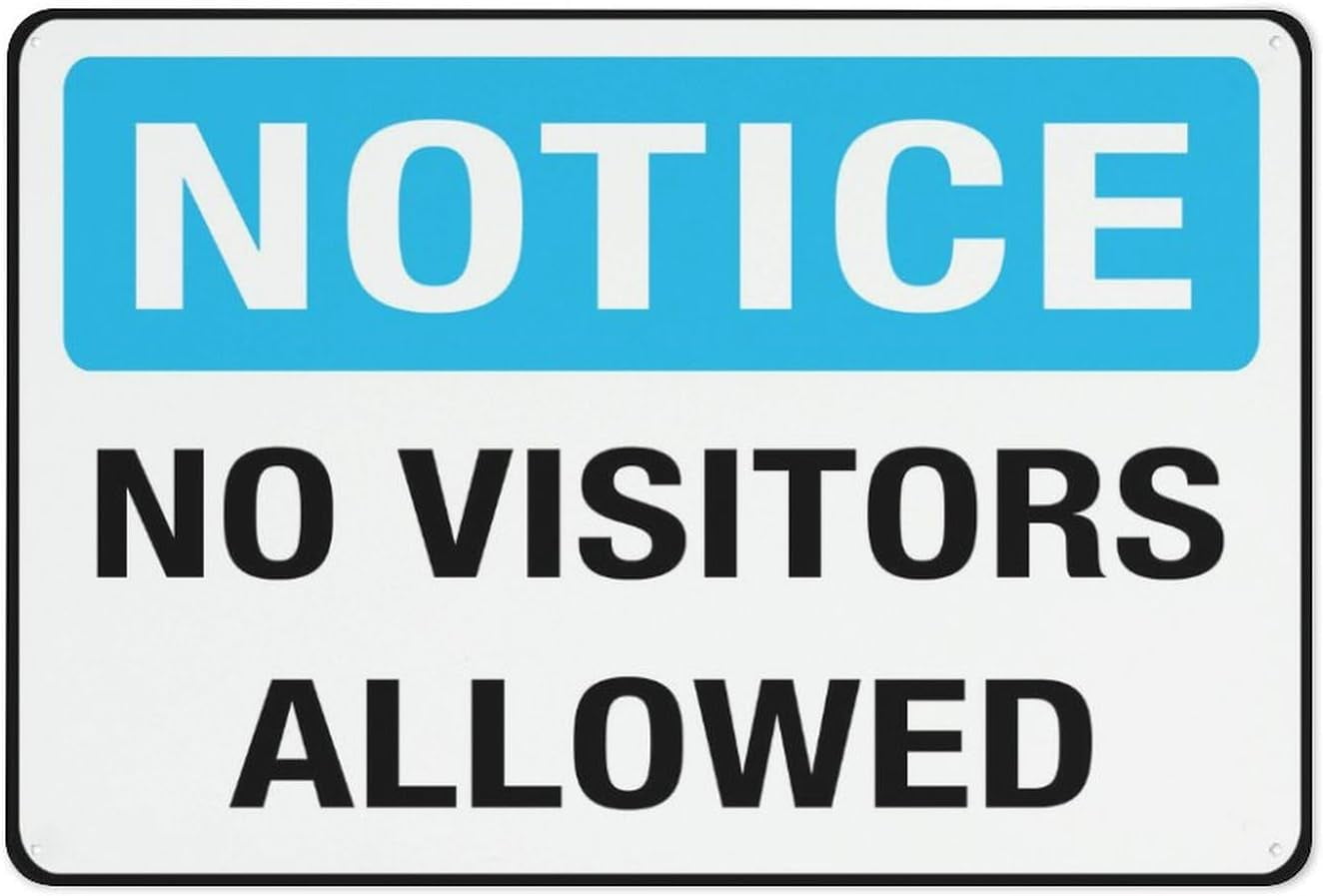 No Visitors Allowed Sign Safe Sign, Signs Outdoor, 12 X 8 In, Sign For ...