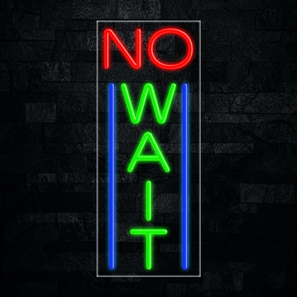 No Wait LED Neon Sign 12"L x 30"H #31599 - Walmart.com