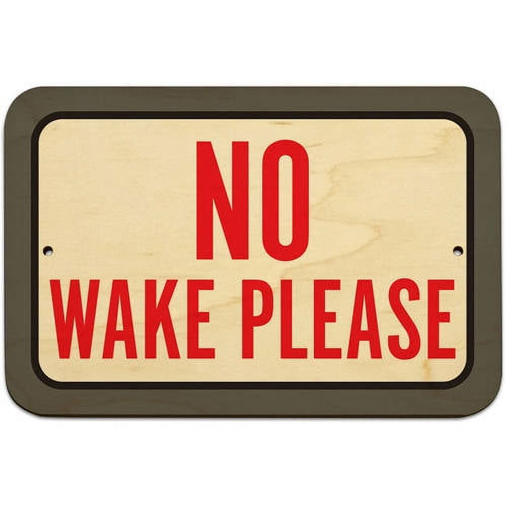 No Wake Please 9" x 6" Wood Sign - Walmart.com