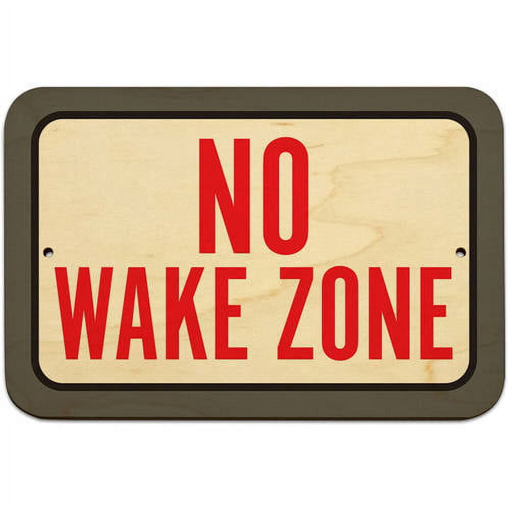 No Wake Zone 9" x 6" Wood Sign - Walmart.com
