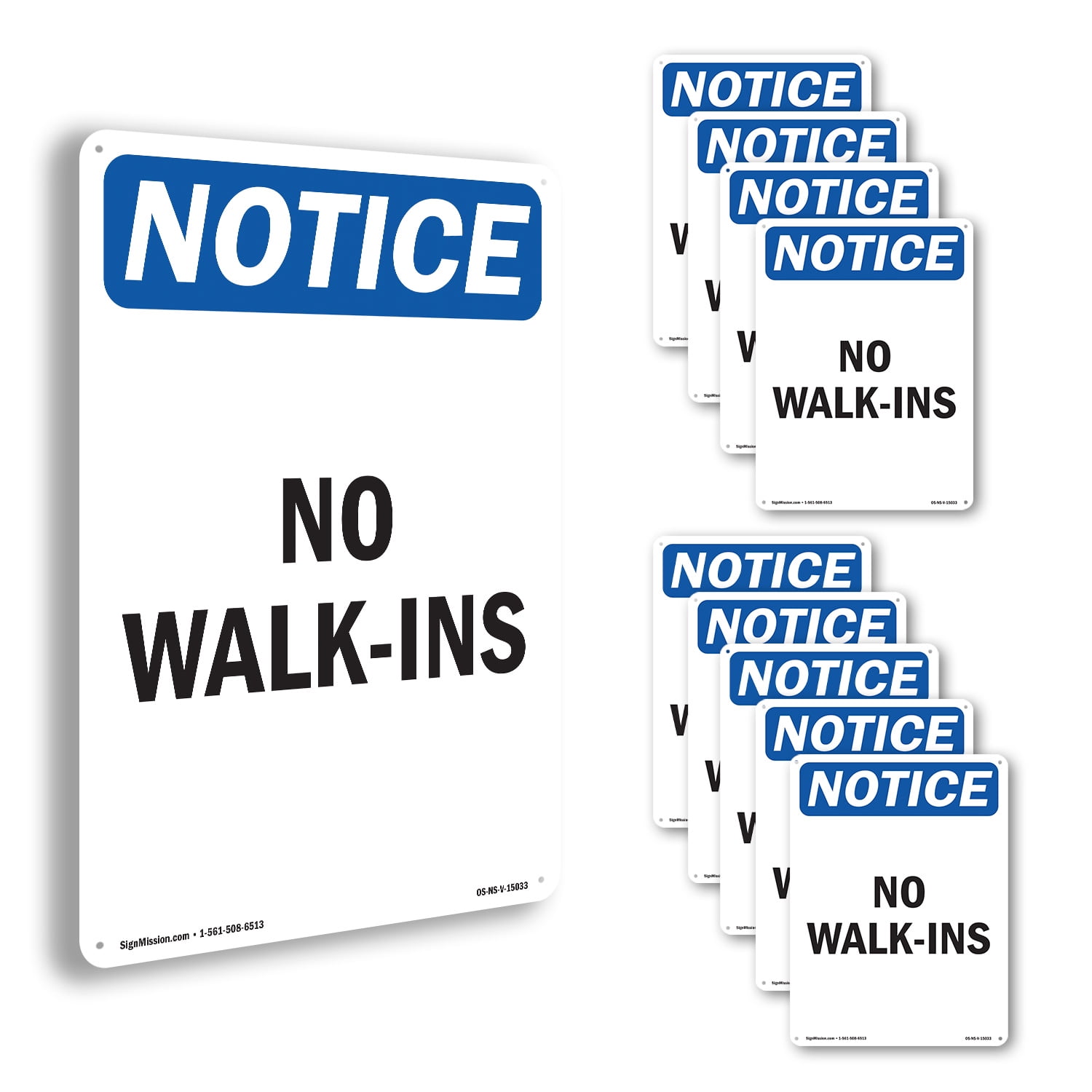 No Walk OSHA Notice Aluminum Sign 24 Inch x 18 Inch - 10 Pack - Walmart.com