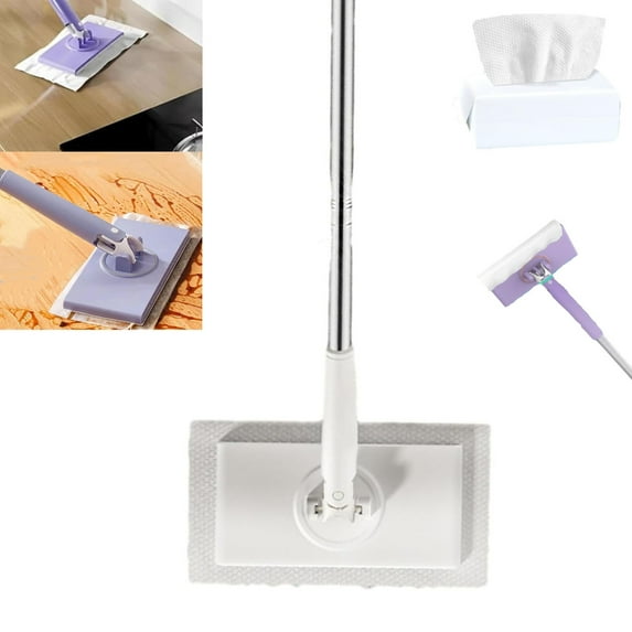 No-Wash Mop, Uses Disposable Face Towel, Hands-Free Replacement, Dry ...