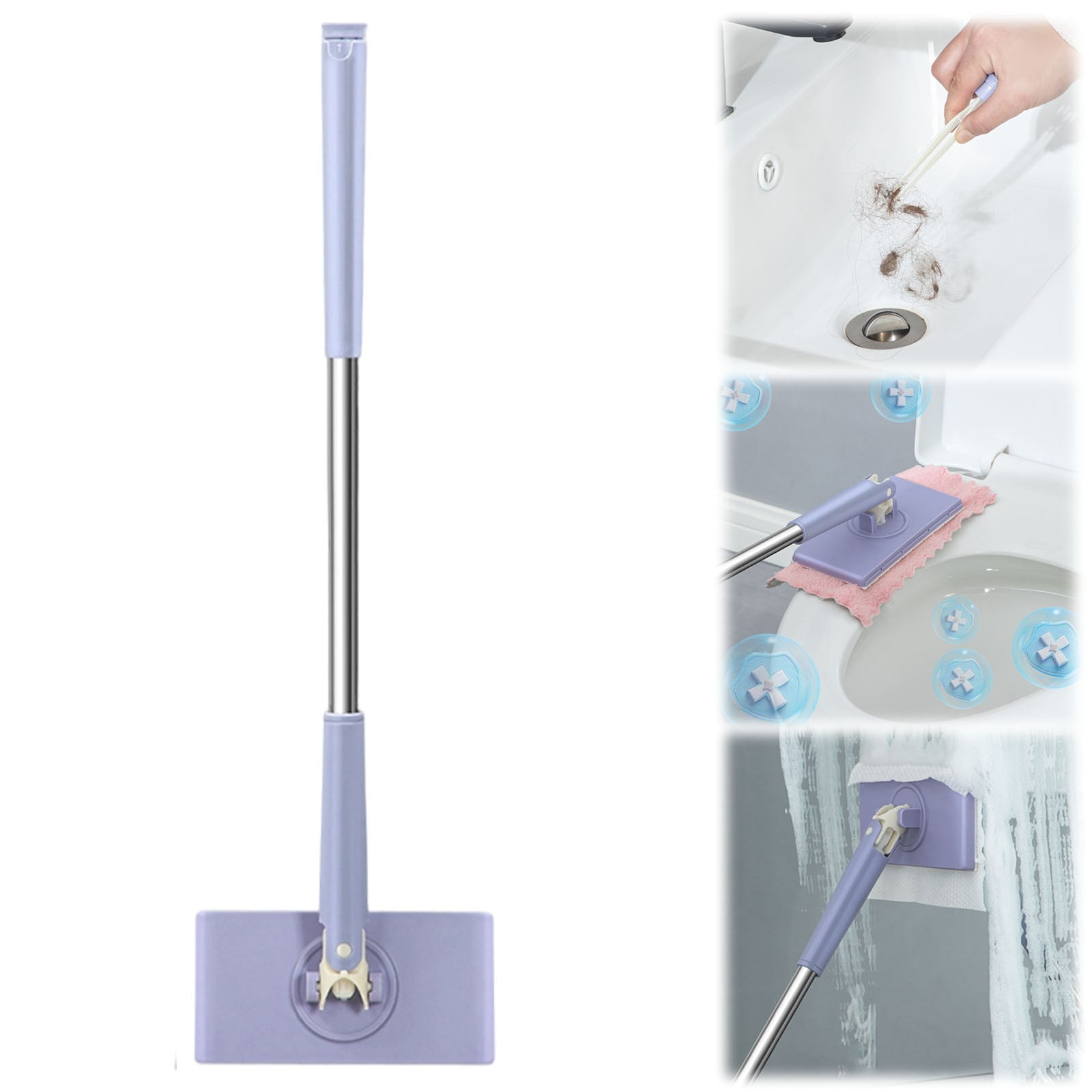 No Wash Mop Uses Disposable Towel Hands Free Replacement Multi Cleaning ...