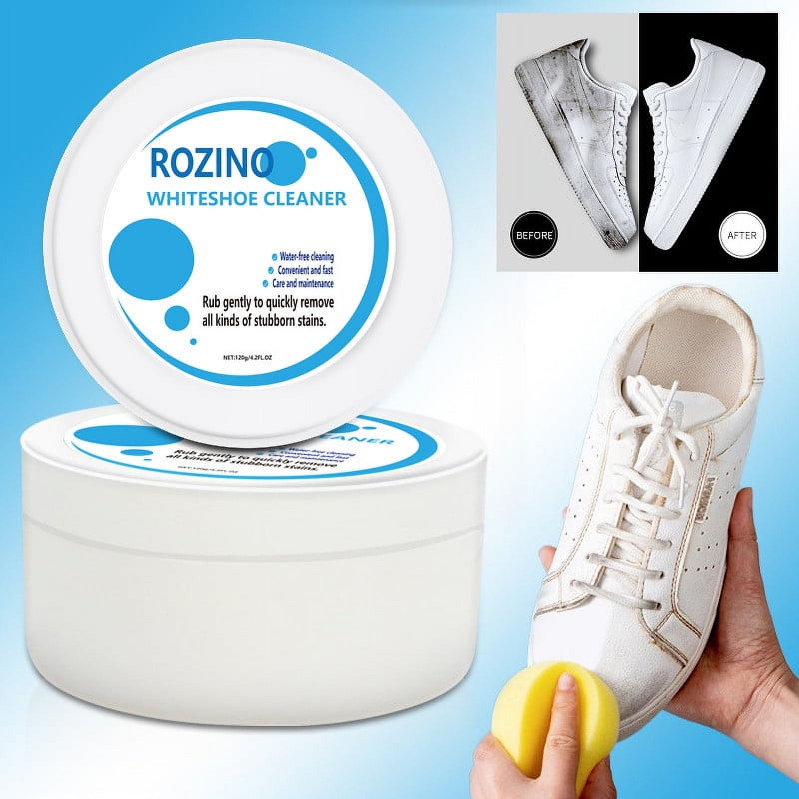 No-Wash Shoe Cleaner Cream Instant Stain Remover for White Shoes ...