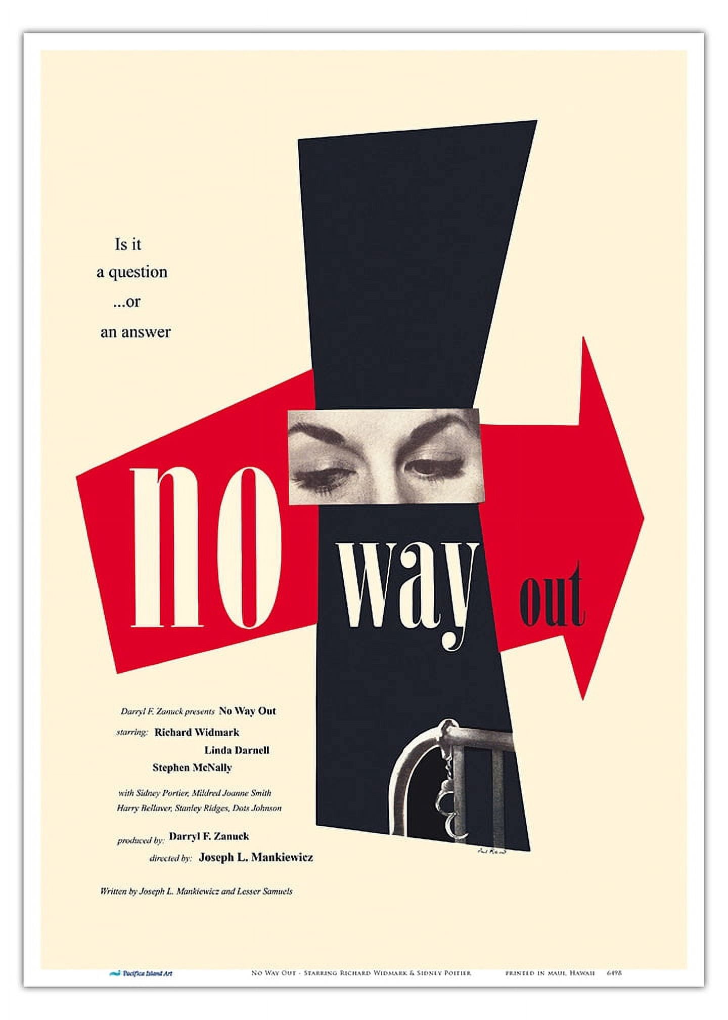 No Way Out - Starring Richard Widmark & Sidney Poitier - Vintage Film ...