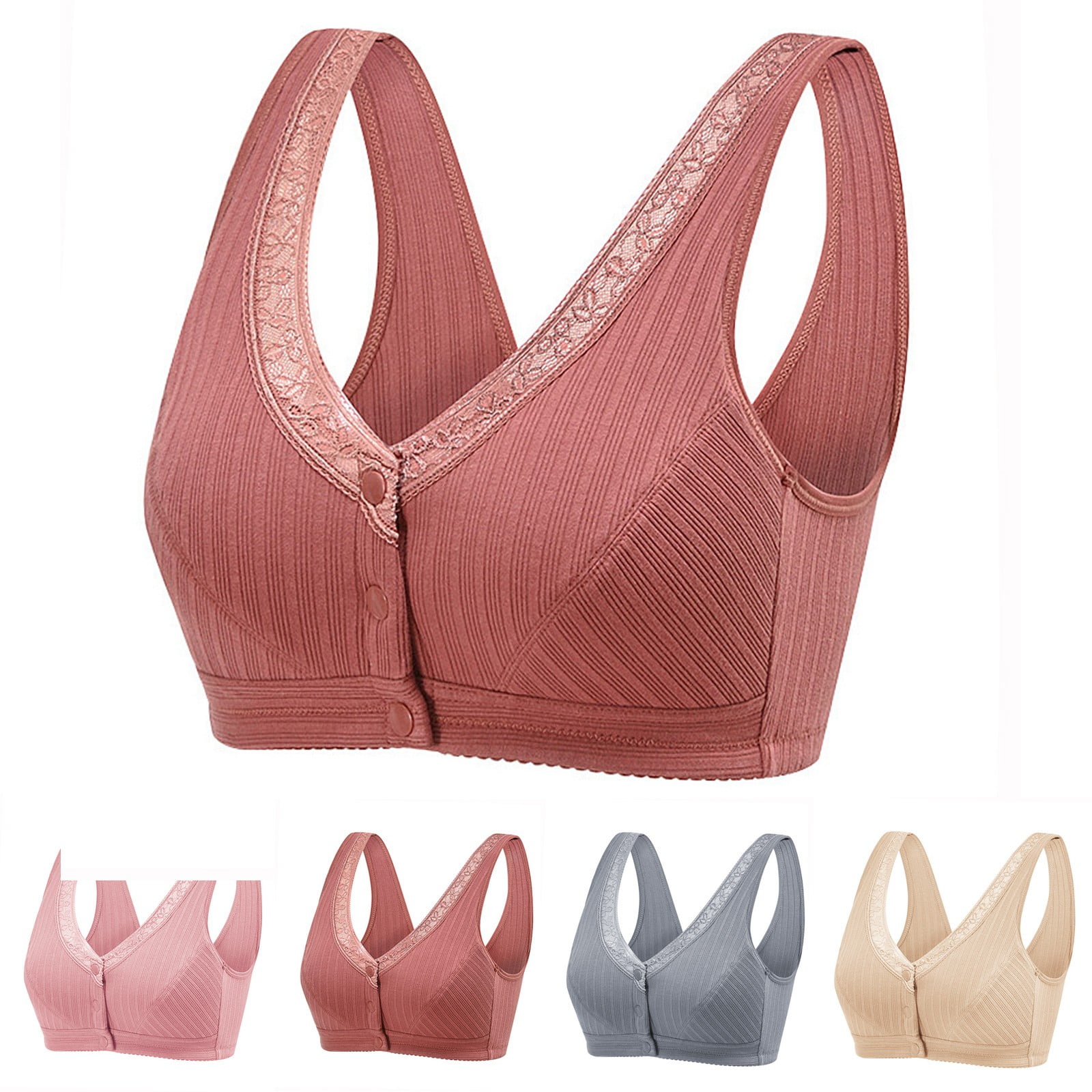 No Wire Bras For Women│ Cotton Bra Lace Bras For Women Comfortable