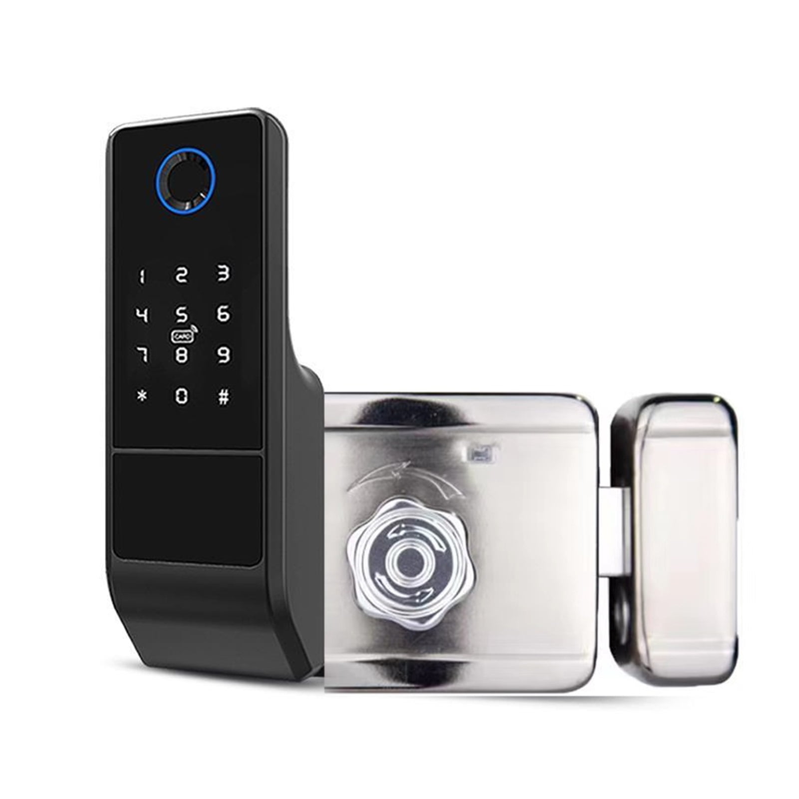 No Wiring Outdoor Fingerprint Rim Unlock Smart Card Digital Code ...