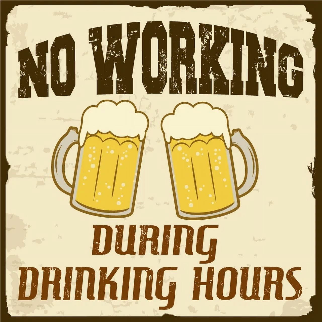 No Working During Drinking Hours Car Sticker Phone Decal Water Bottle ...