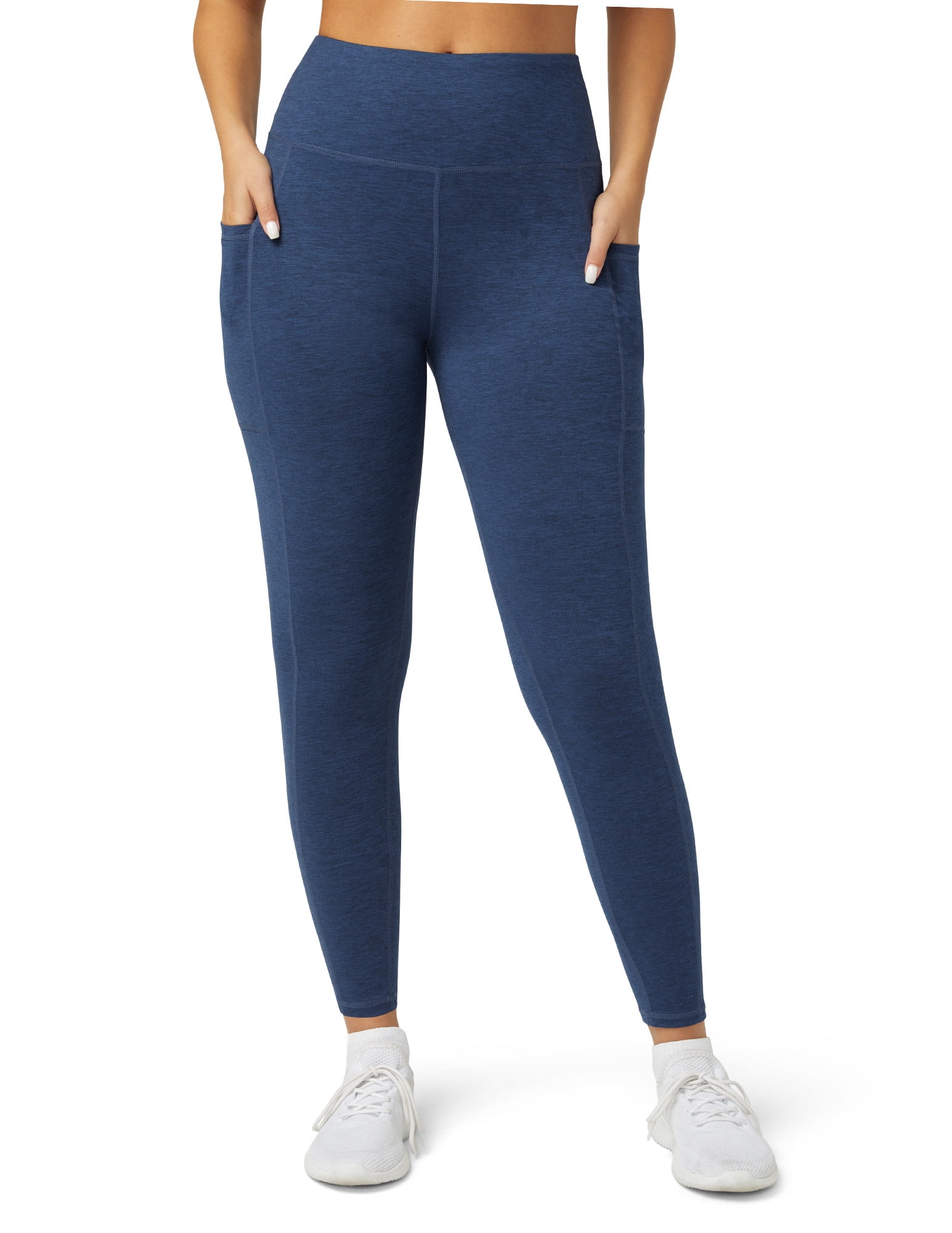 No nonsense Women's Every Day Pocket Legging, Blue Heather, Small ...