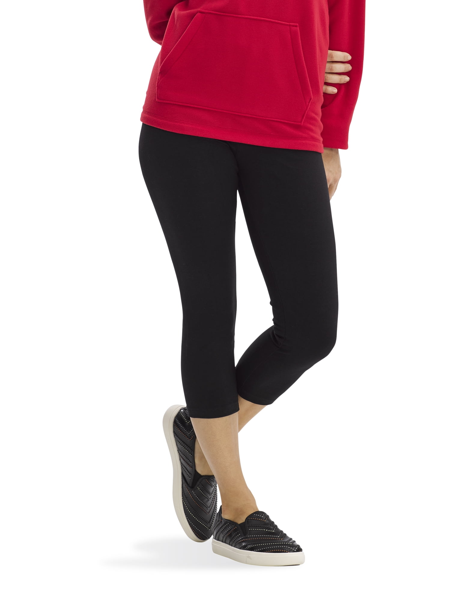 No nonsense Women's Ultimate Cotton Wide Waistband Capri, Sizes S-3X ...