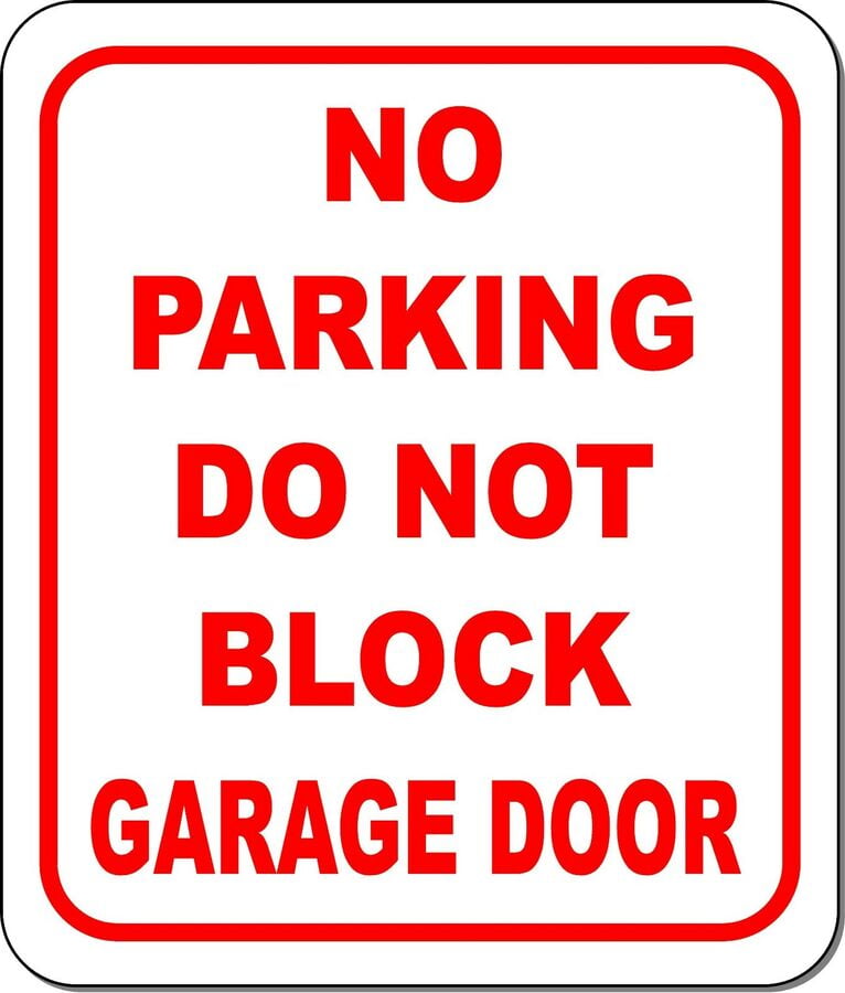 No parking do not block GARAGE Door metal outdoor sign long - lasting ...