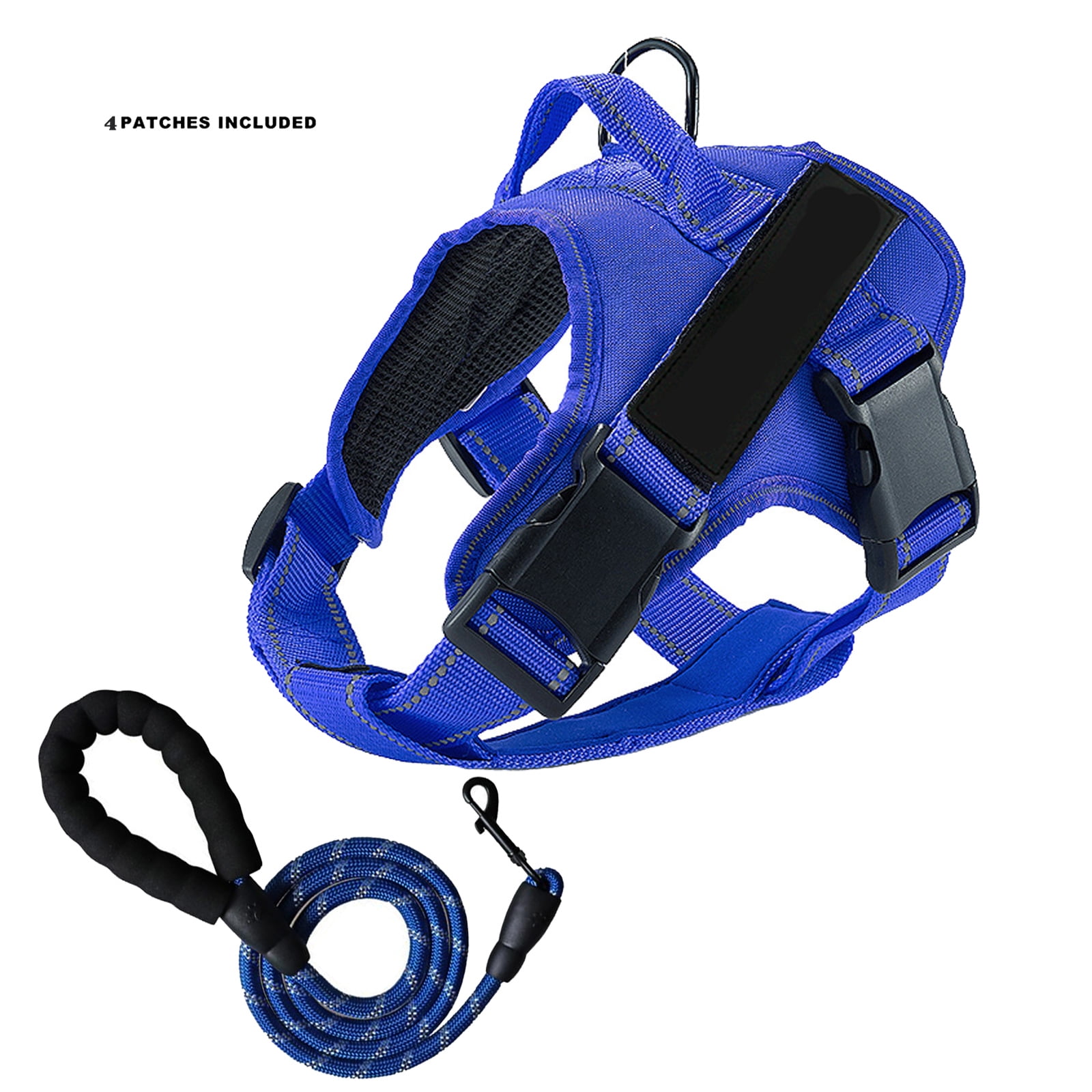 No-pull Dog Puppy Reflective Harness and 4.5ft Leash with Free 4 PCS ...