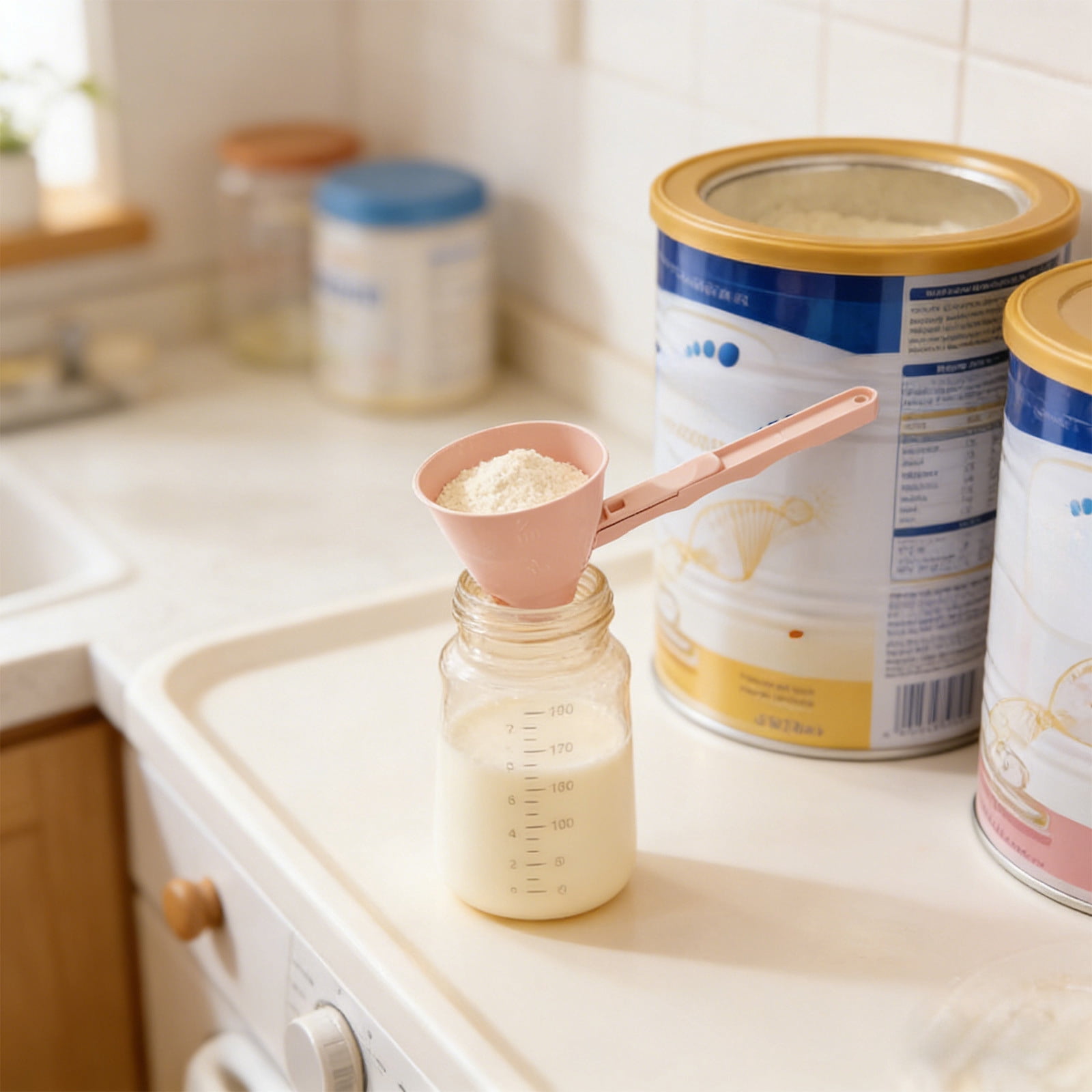 No‑spill powder spoon, sliding anti‑spill coffee protein powder spoon ...