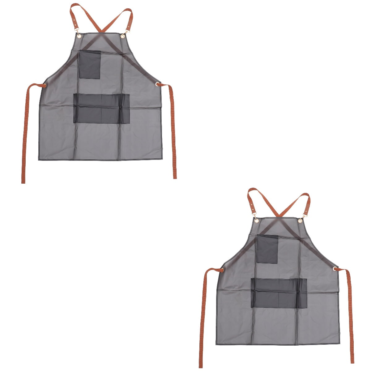 No-wash Household Kitchen Oil-proof Work Apron Waterproof Transparent ...