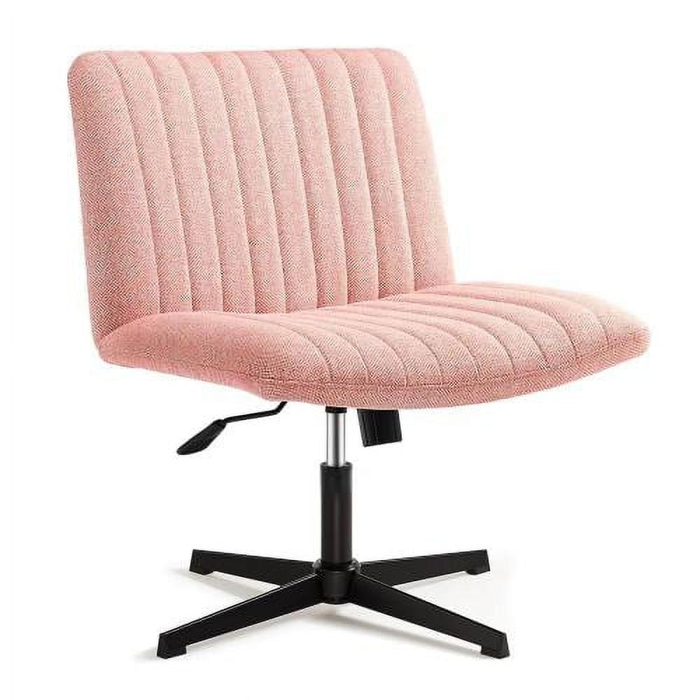 No wheels Viral Criss Cross Chair Plus Size Armless Swivel Home Office ...