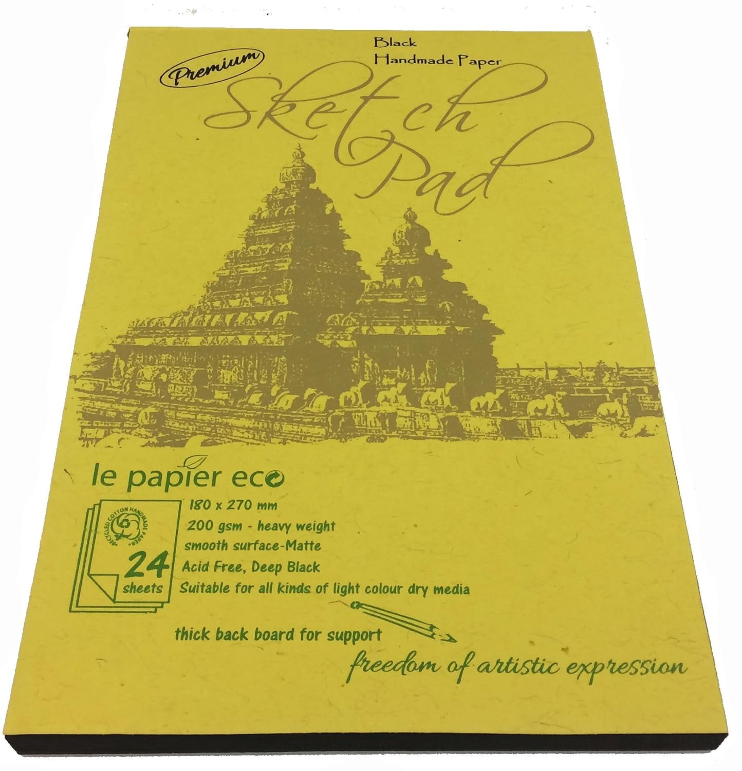 No4 Premium Black Handmade Paper Sketch Pad - Walmart.com