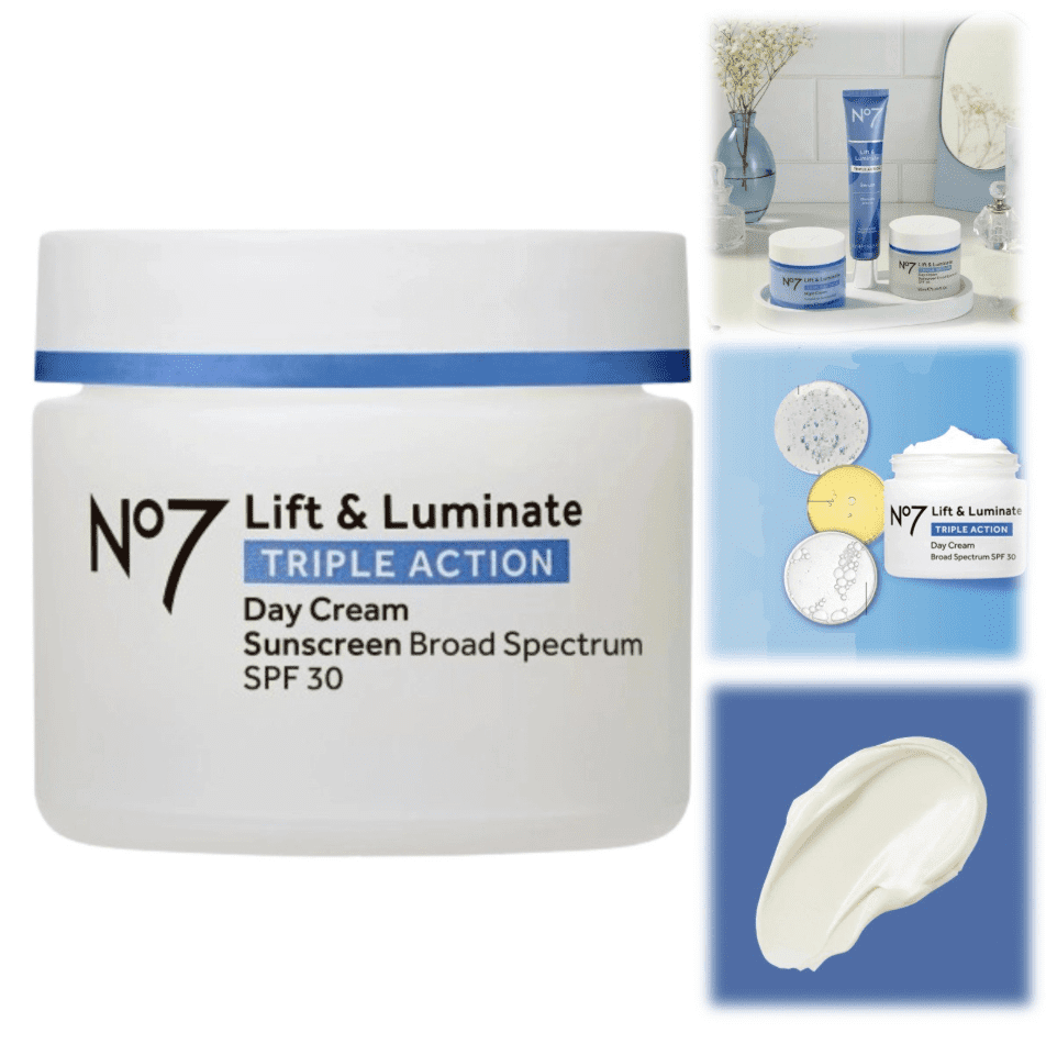 No7 Lift & Luminate Triple Action Fragrance Free Day Cream SPF 30 ...