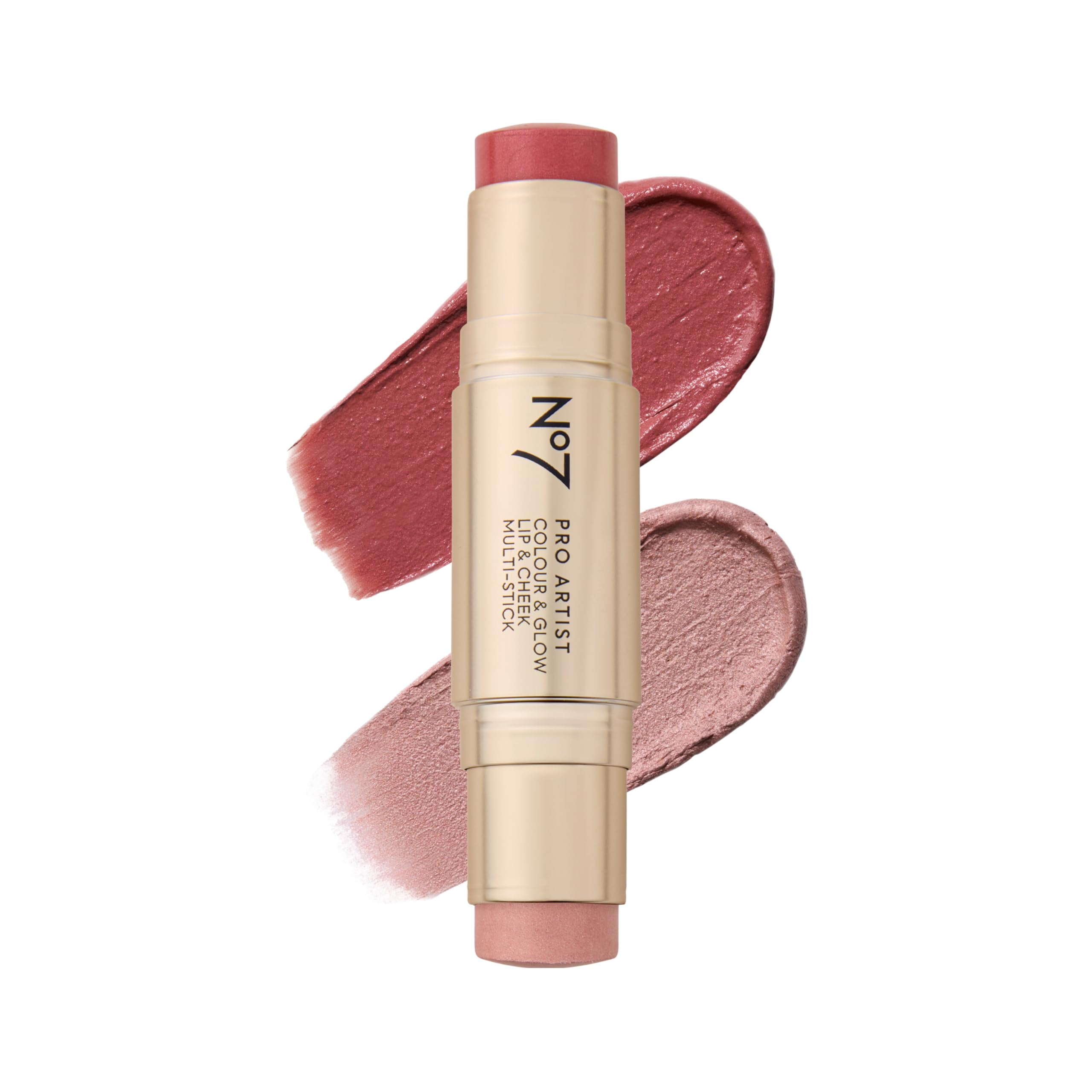 No7 Pro Artist Color & Glow Cream Blush Stick - Dual-Ended Blush for Cheeks, Eyes & Lips ...