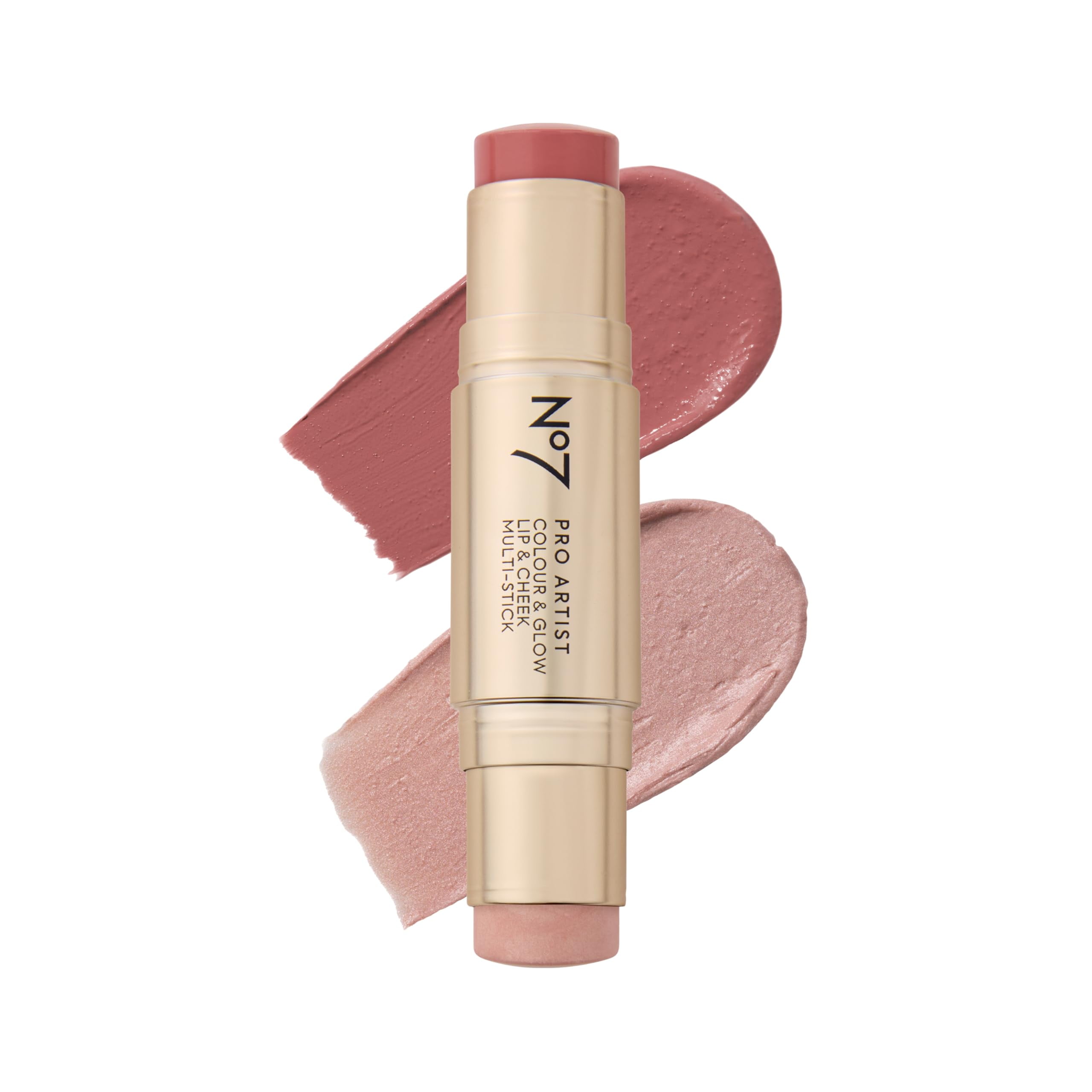 No7 Pro Artist Color & Glow Cream Blush Stick - Dual-Ended Blush for Cheeks, Eyes & Lips ...