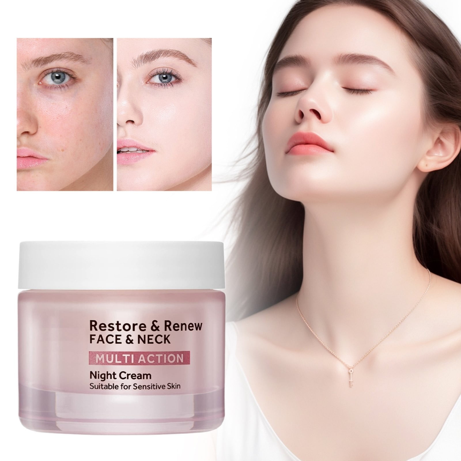 No7 Restore & Renew Multi Action Face & Neck Night Cream - Collagen ...