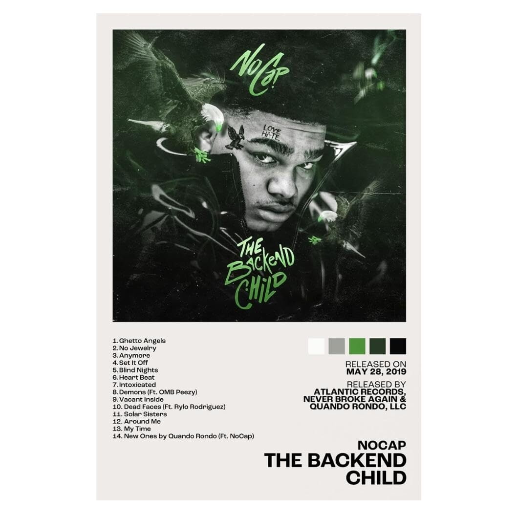 NoCap The Backend Child Album Cover Music Poster Rap Posters Rapper ...