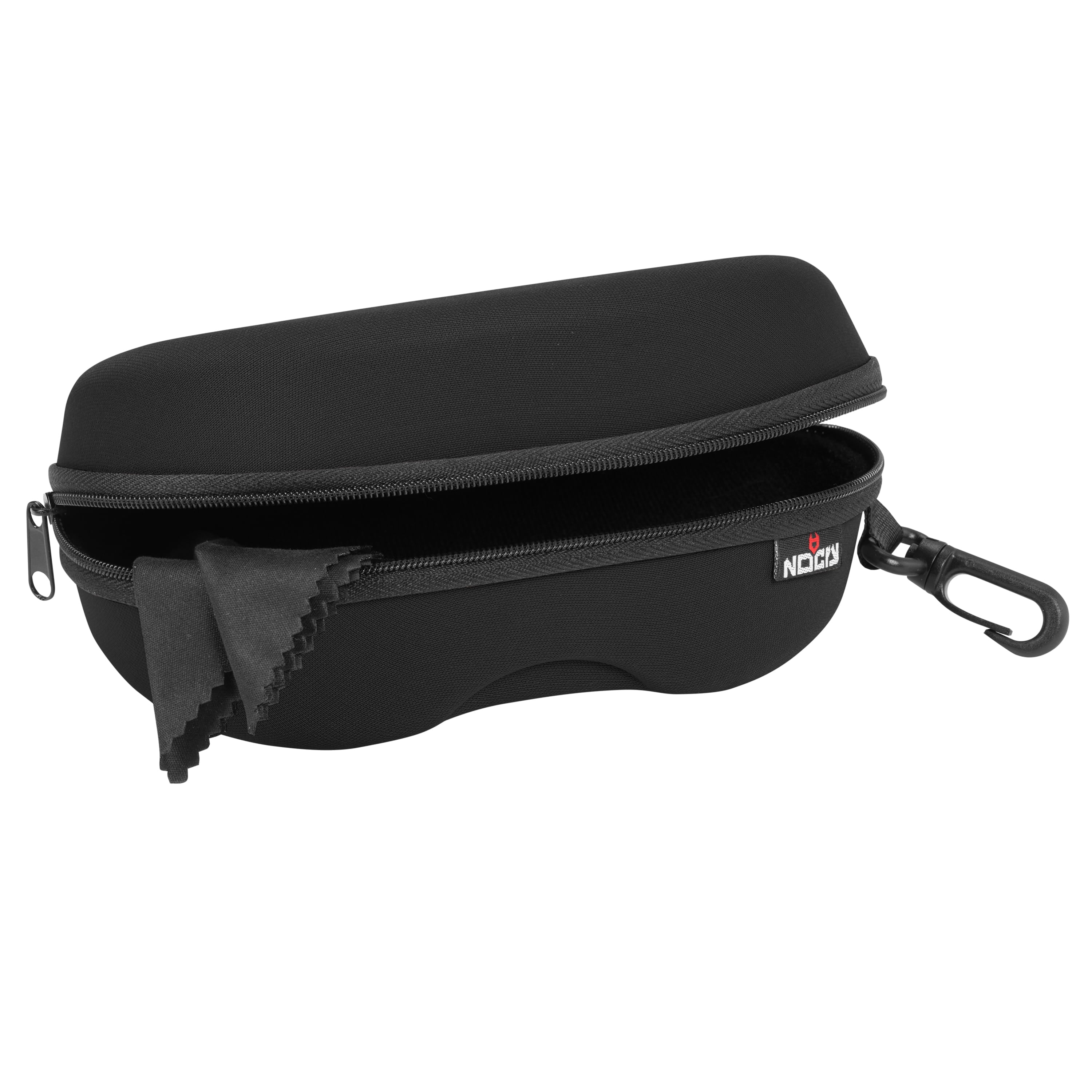 NoCry Glasses Case Hard Shell with Velvet Lining, Reinforced Zipper ...