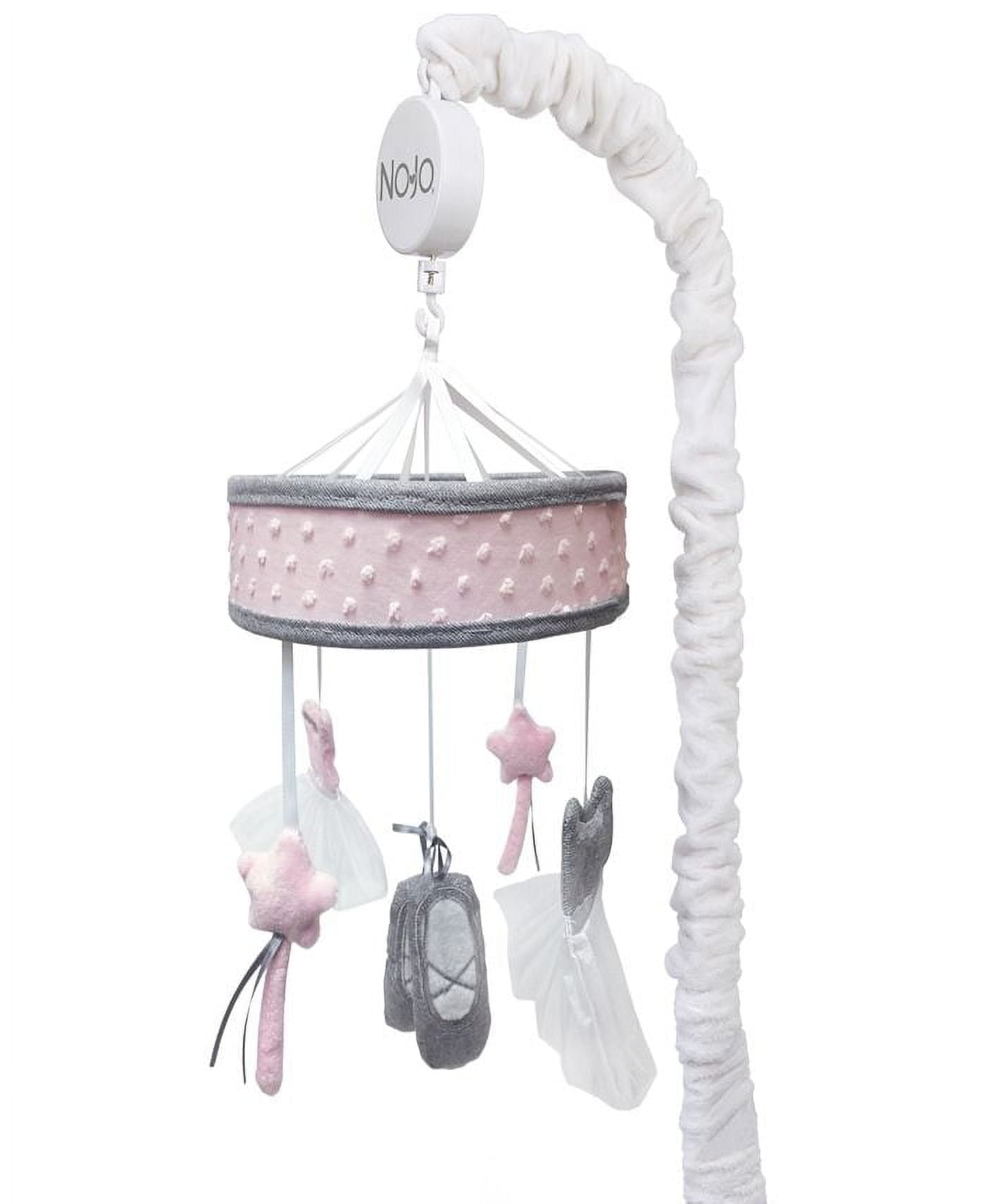 NoJo Ballerina Bows Musical Mobile with 2 Tutus And 2 Magic Wands, Pink ...