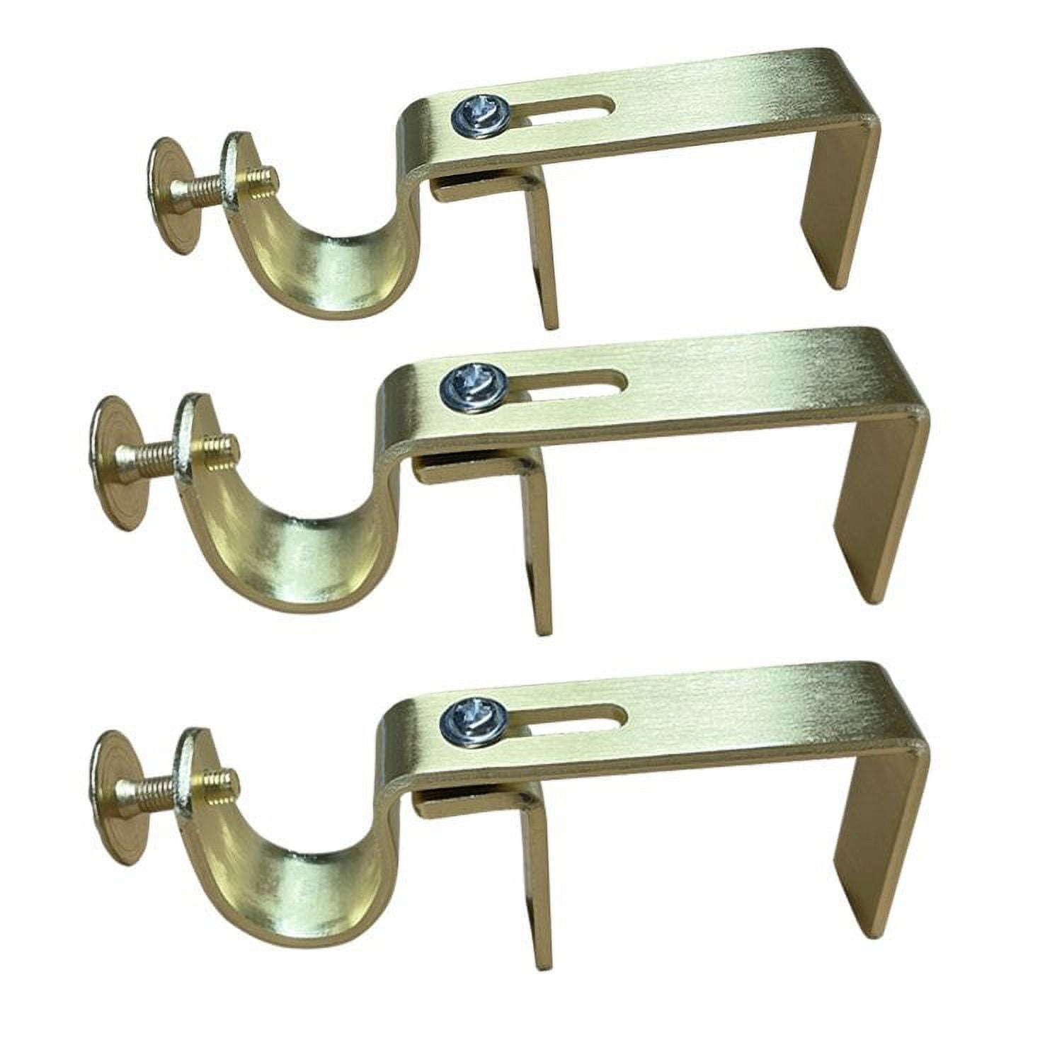 NoNo Bracket - No Drill Curtain Rod Bracket Attachment for Blinds (Gold ...
