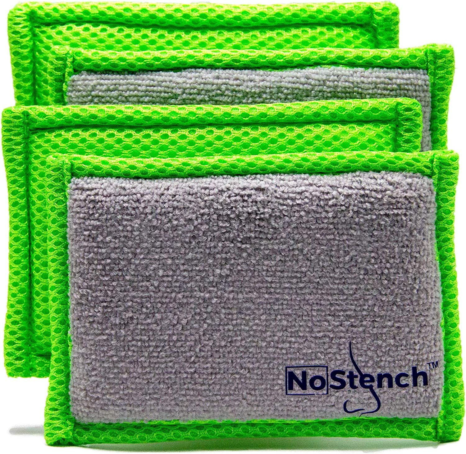 NoStench Kitchen Sponge | Odor Resistant, Non-Scratch Microfiber Mesh ...