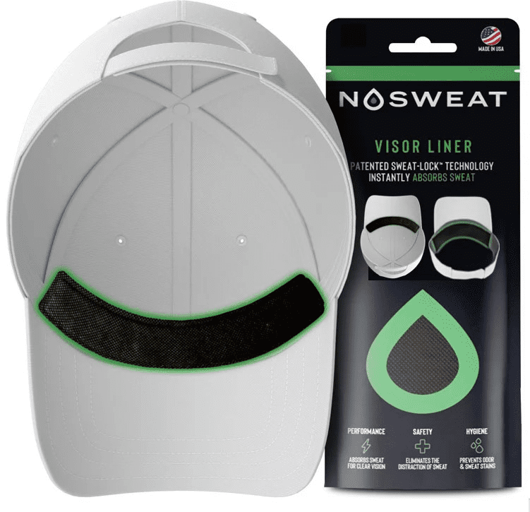 NoSweat Hat Sweat Guard Liner - Thin Visor Sweatband Patented ...