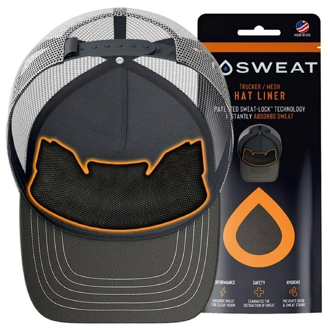 NoSweat Trucker Hat Sweat Liner - Dry Fit Headwear, Hypoallergenic Mesh ...