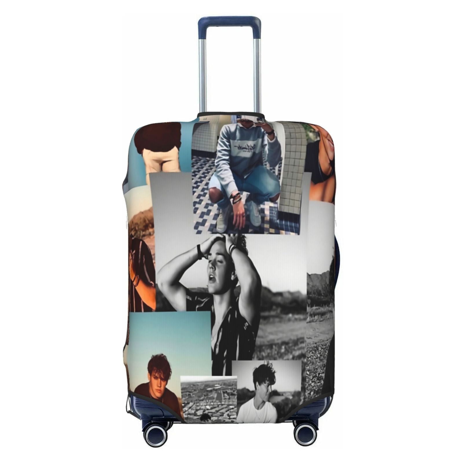 Noah Beck Collage Luggage Cover Approved Travel Suitcase Protector ...