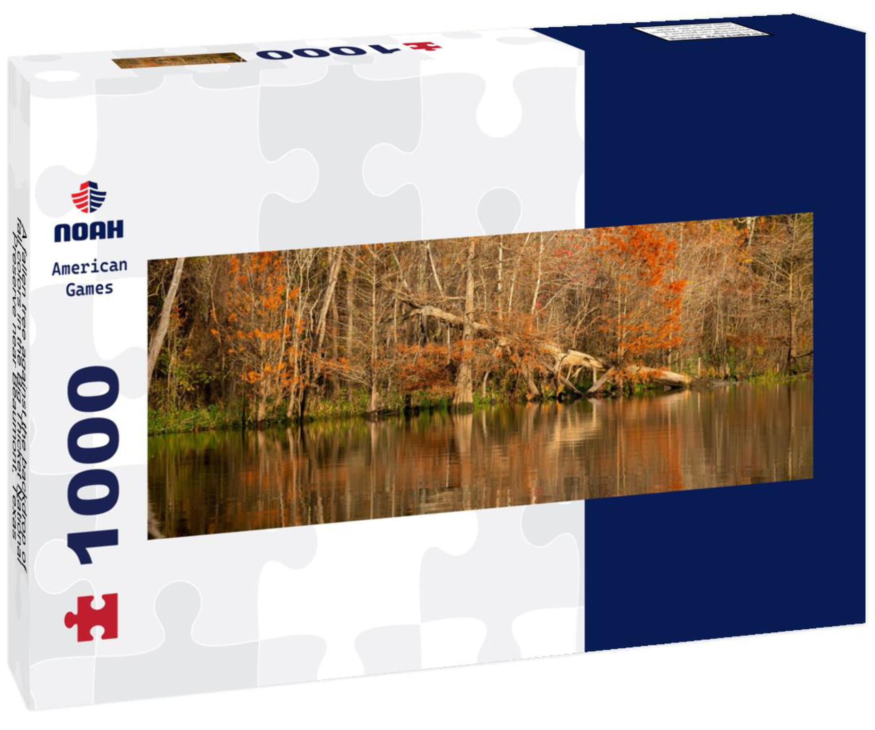 Noah Jigsaw Puzzle A fallen tree against the backdrop of fall colors in ...