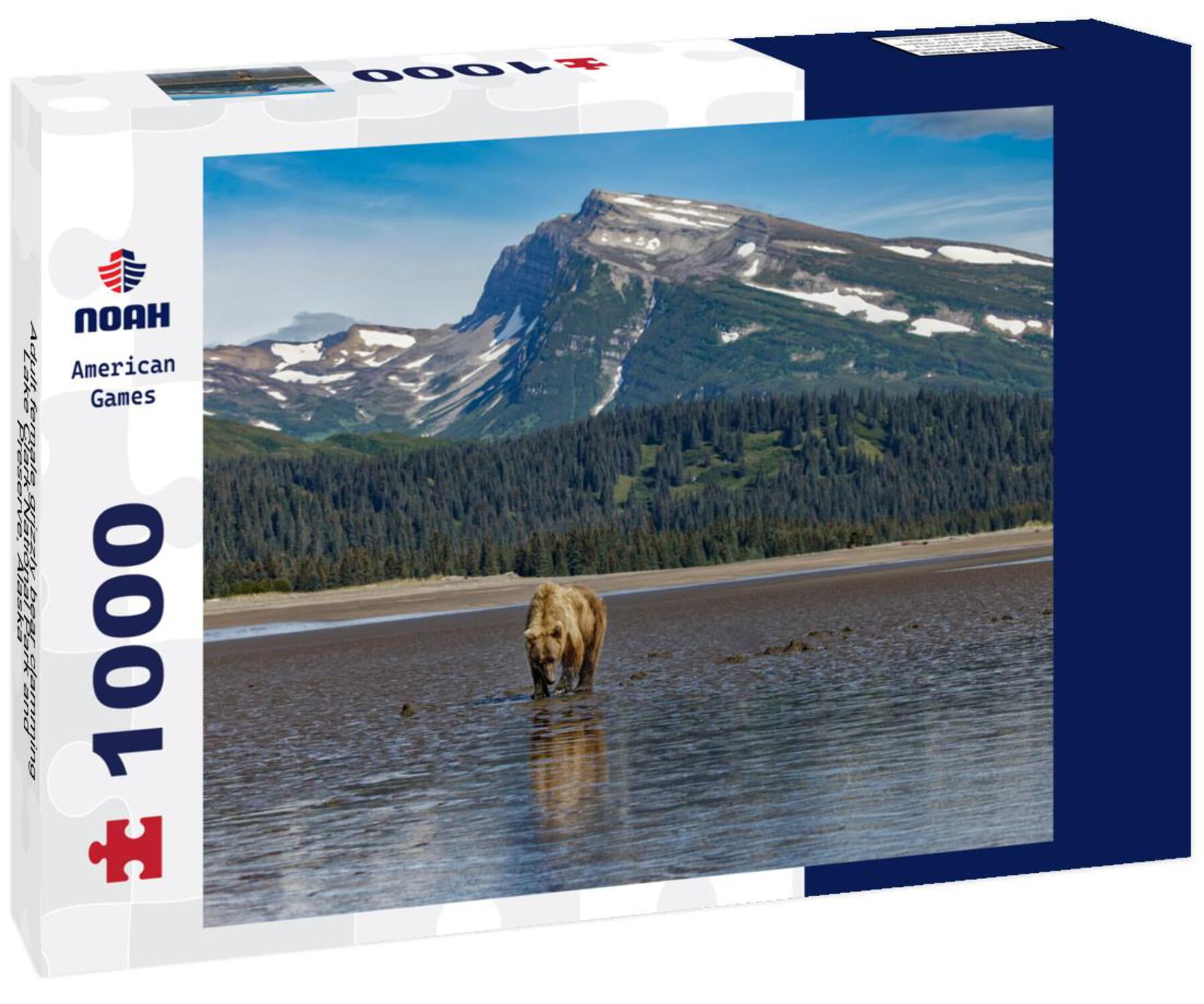 Noah Jigsaw Puzzle Adult female grizzly bear clamming, Lake Clark ...