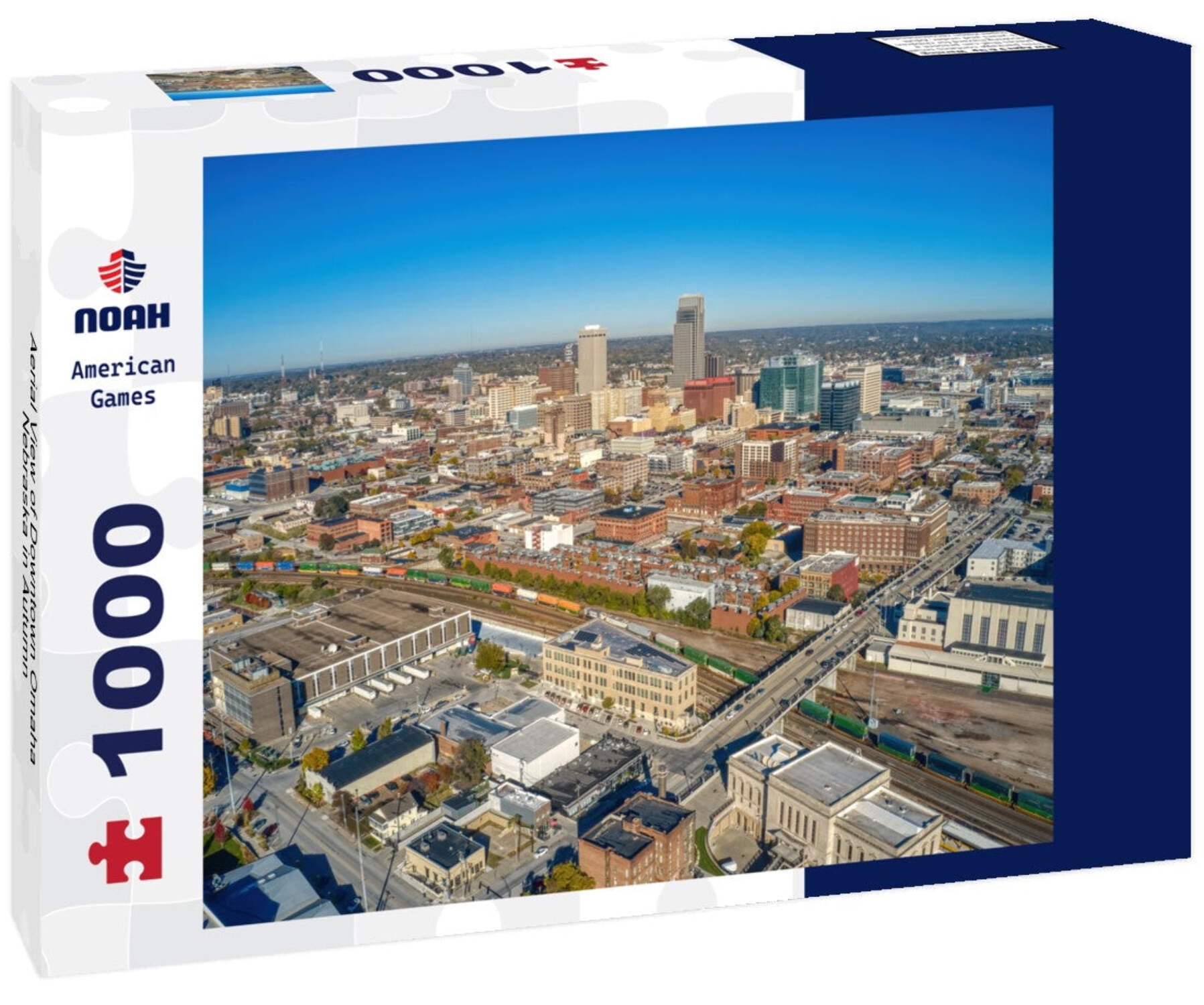 Noah Jigsaw Puzzle Aerial View of Downtown Omaha, Nebraska in Autumn ...