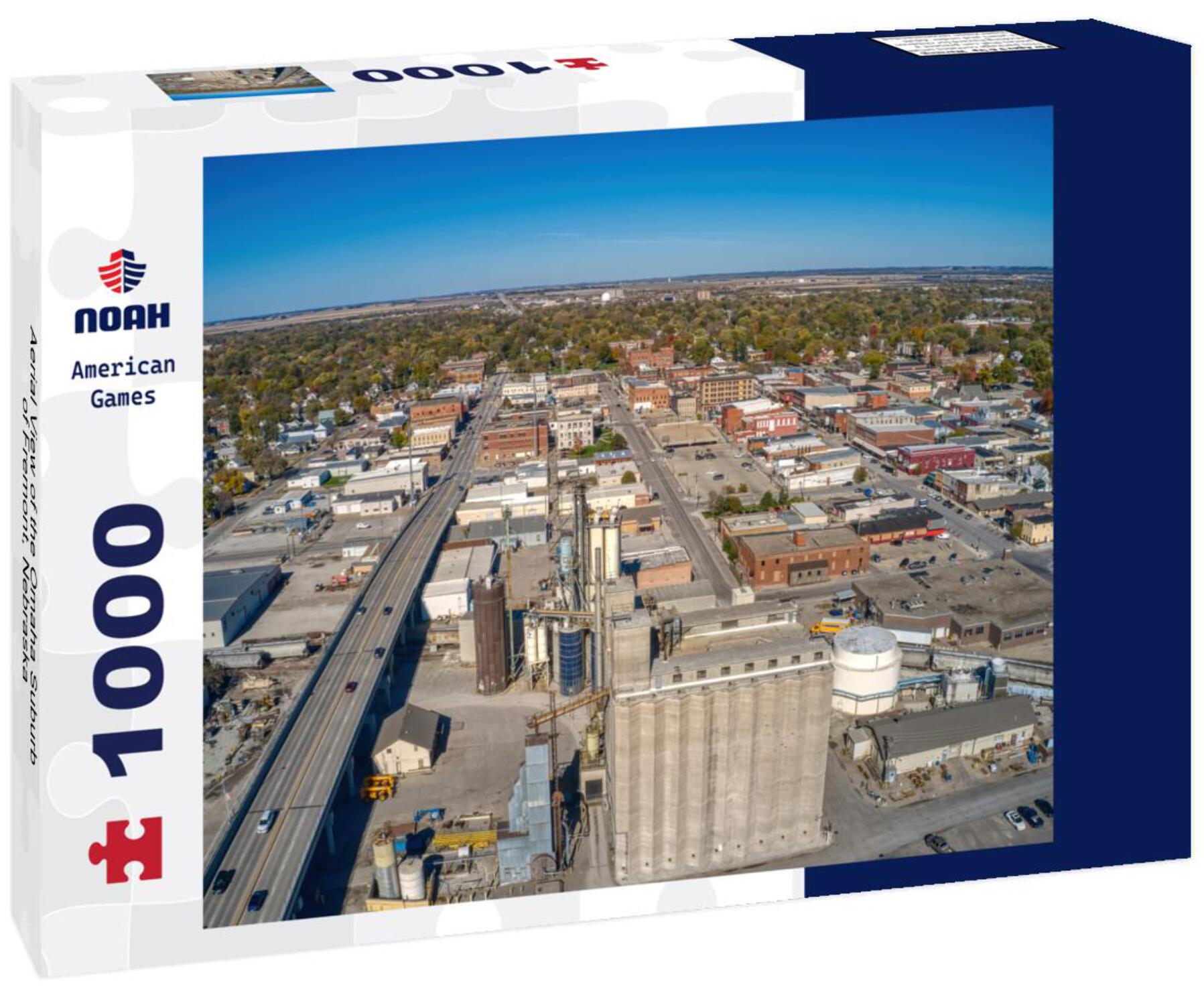 Noah Jigsaw Puzzle Aerial View of the Omaha Suburb of Fremont, Nebraska ...