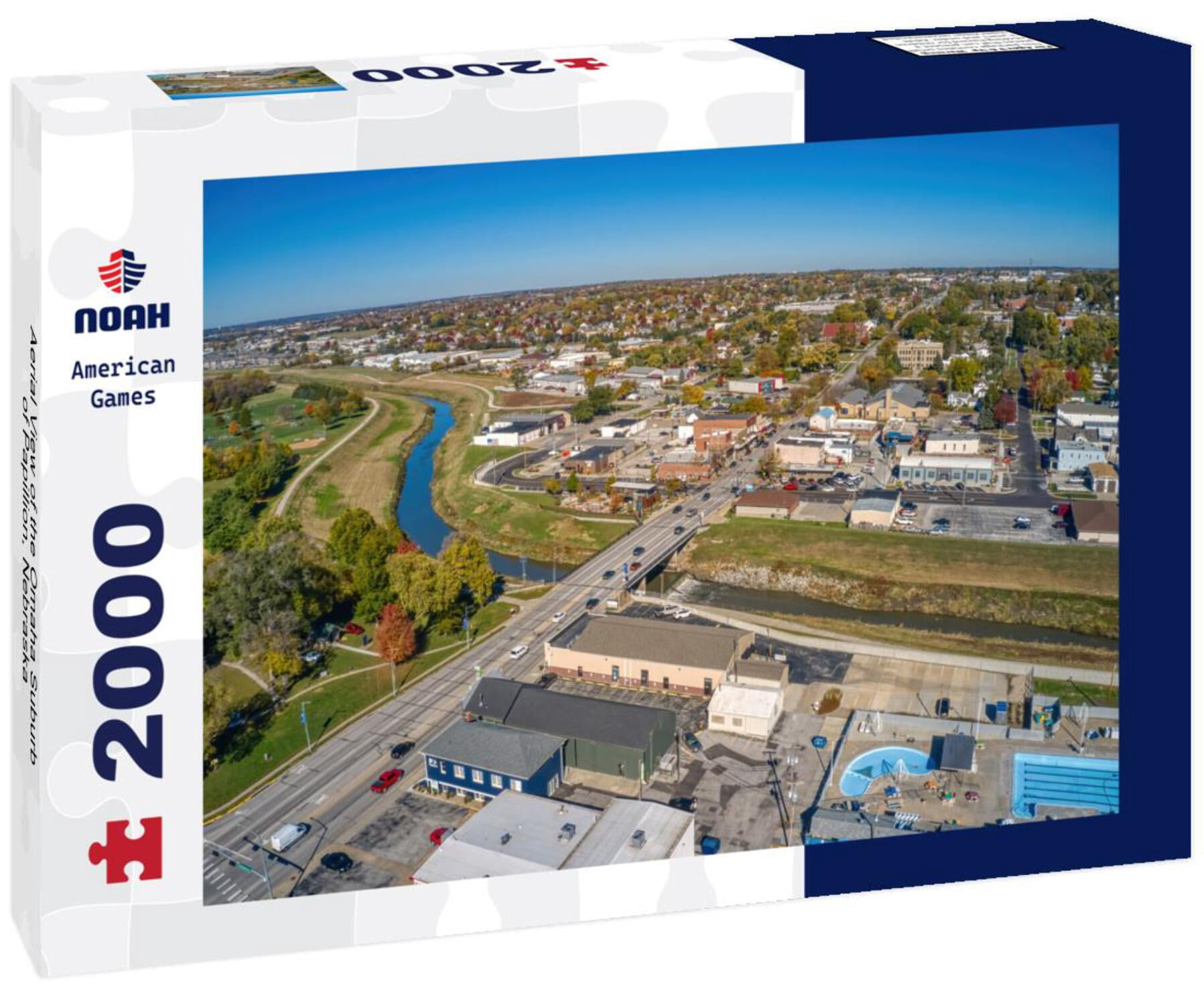 Noah Jigsaw Puzzle Aerial View of the Omaha Suburb of Papillion ...