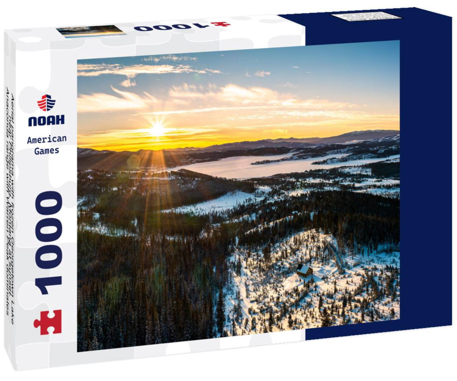 Noah Jigsaw Puzzle Aerial panorama with frozen Georgetown Lake, near ...