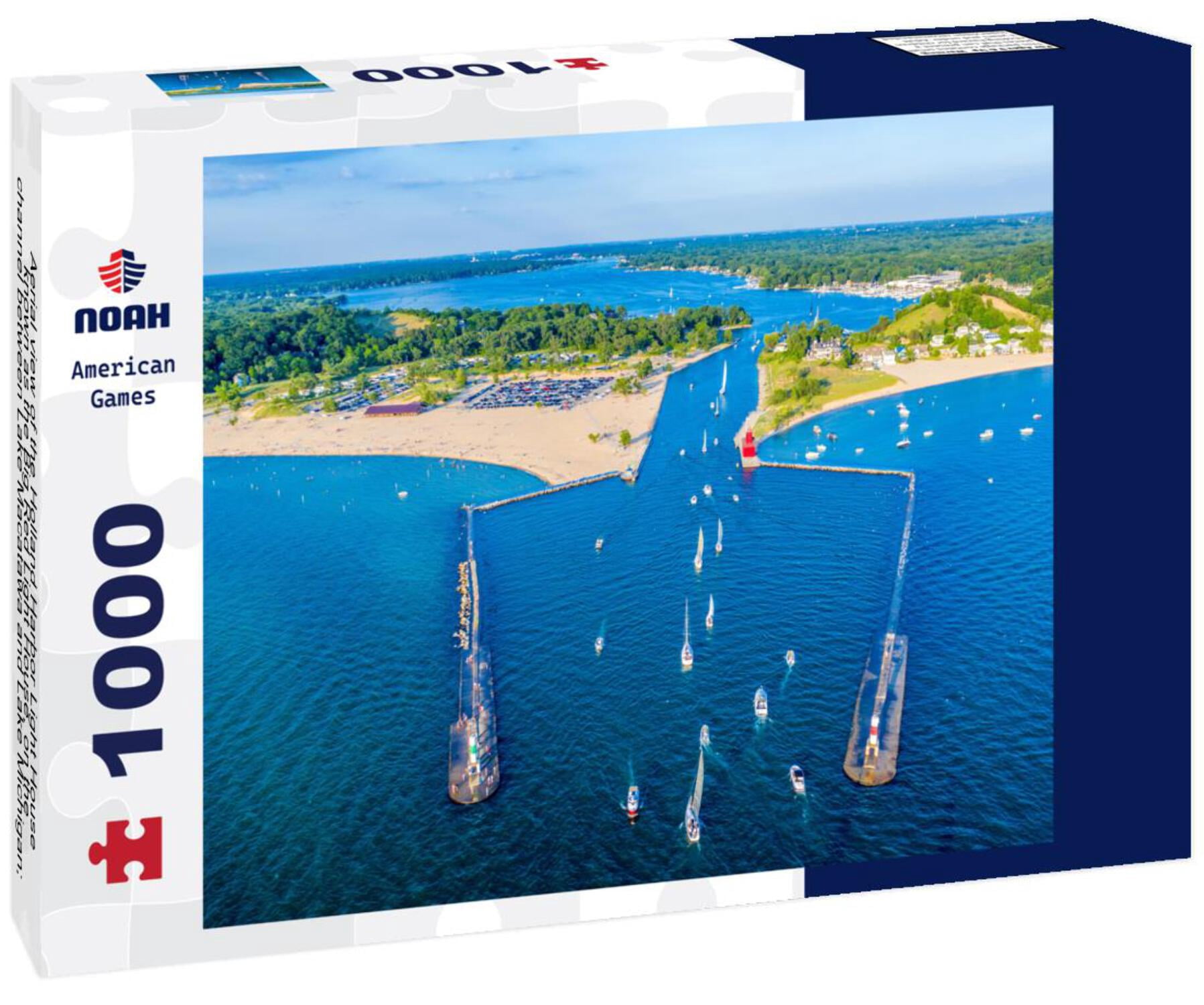 Noah Jigsaw Puzzle Aerial view of the Holland Harbor Light House, known ...