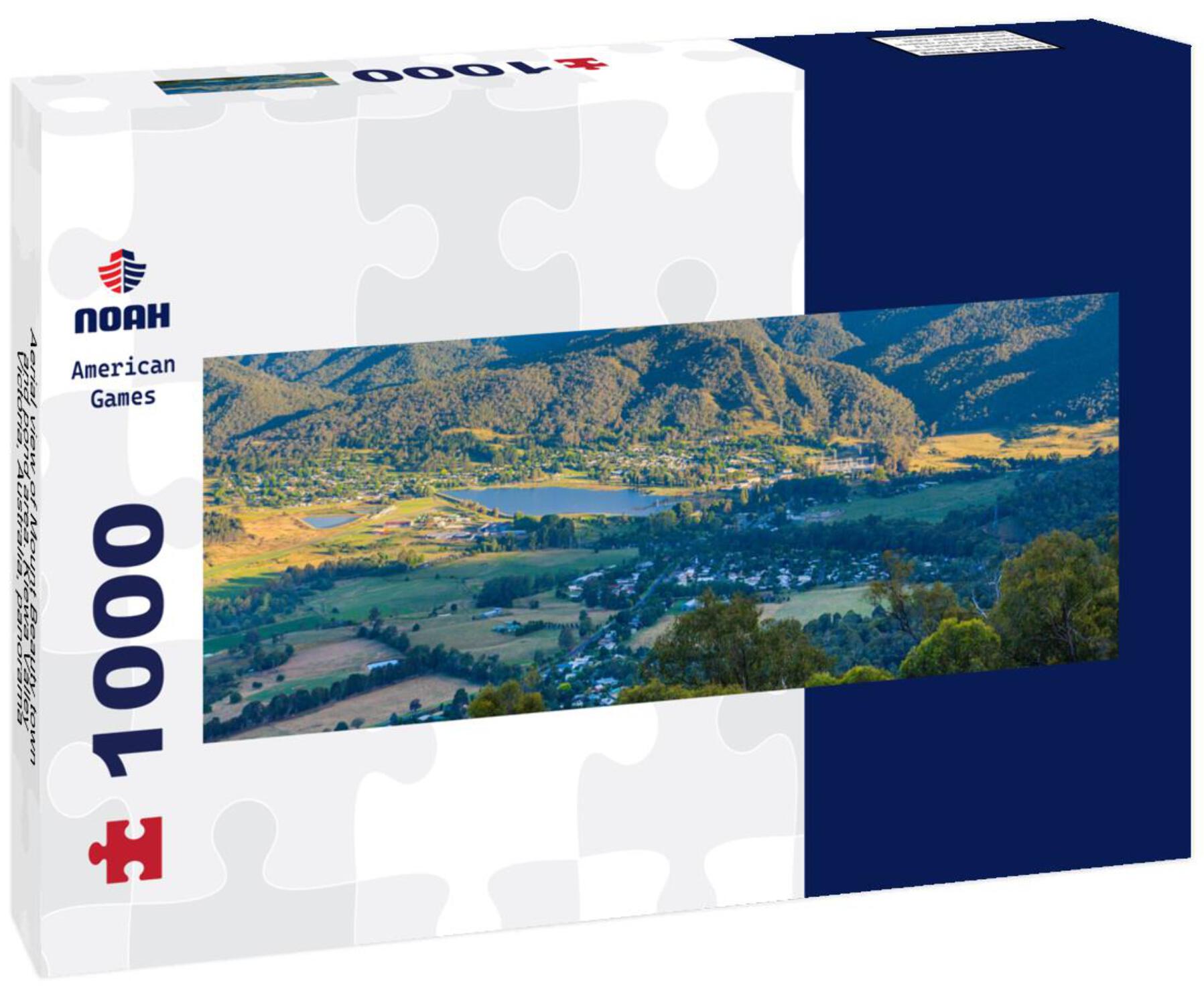 Noah Jigsaw Puzzle Aerial view of Mount Beauty town and pond area ...