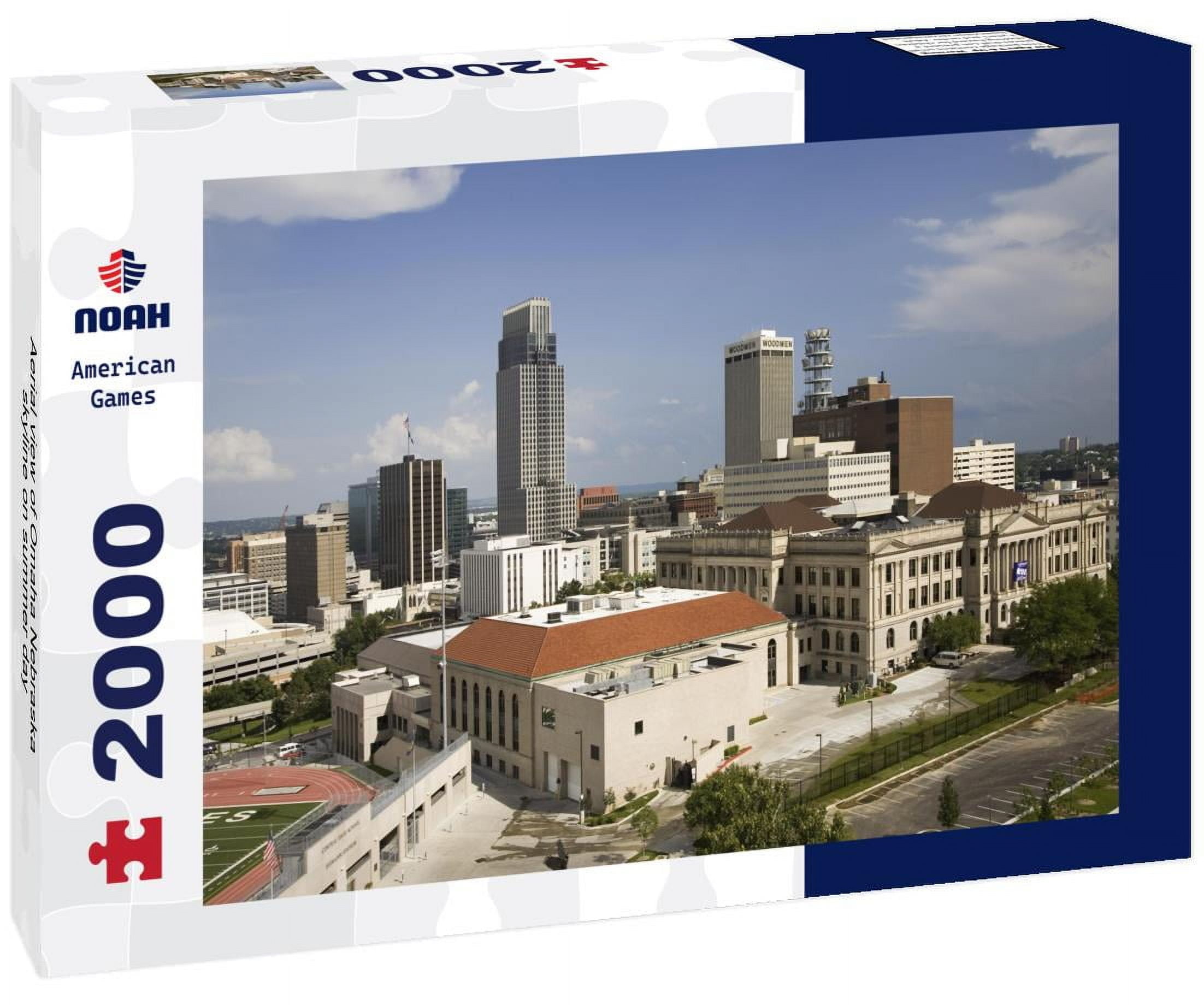Noah Jigsaw Puzzle Aerial view of Omaha Nebraska skyline on summer day ...
