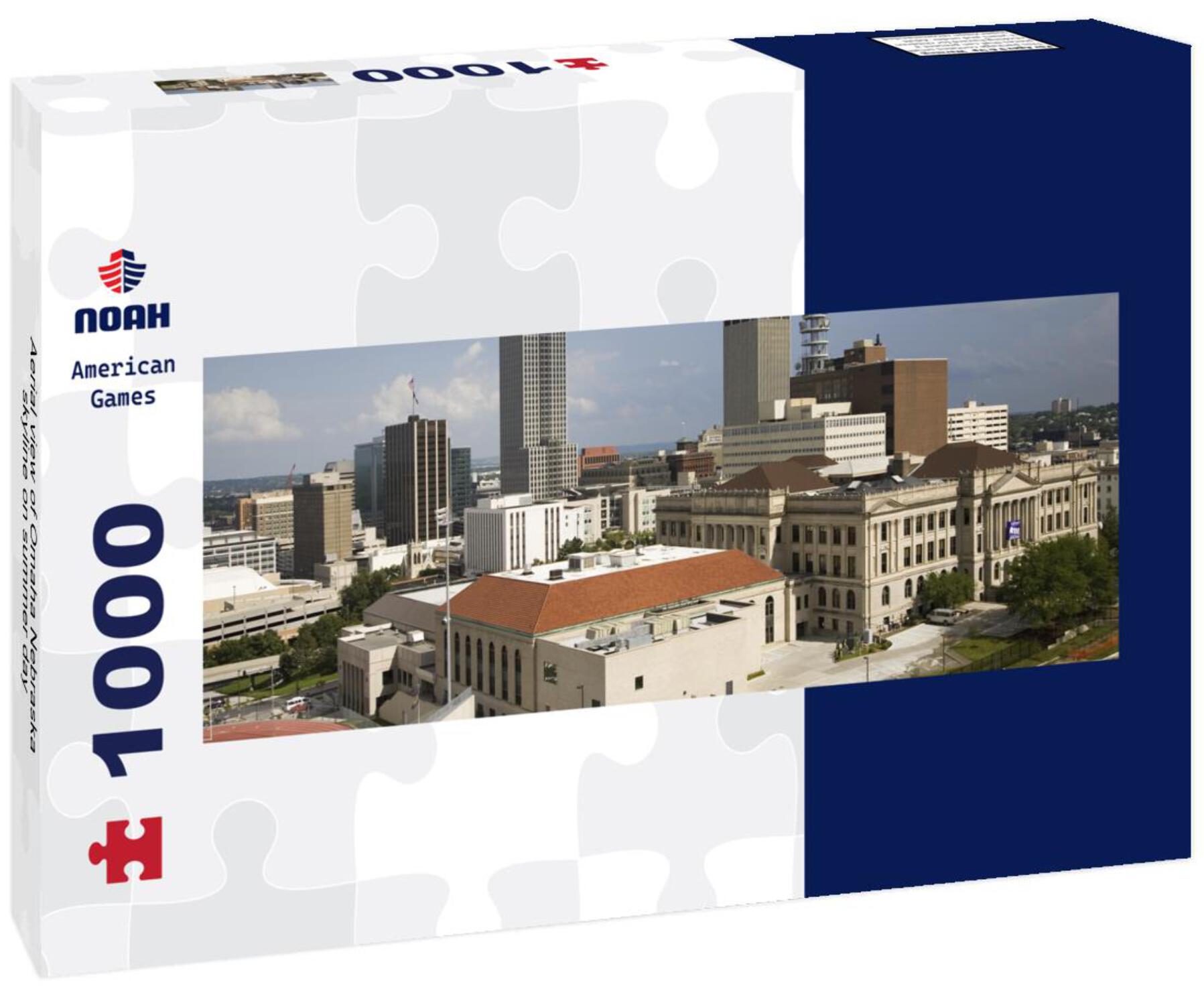 Noah Jigsaw Puzzle Aerial view of Omaha Nebraska skyline on summer day ...