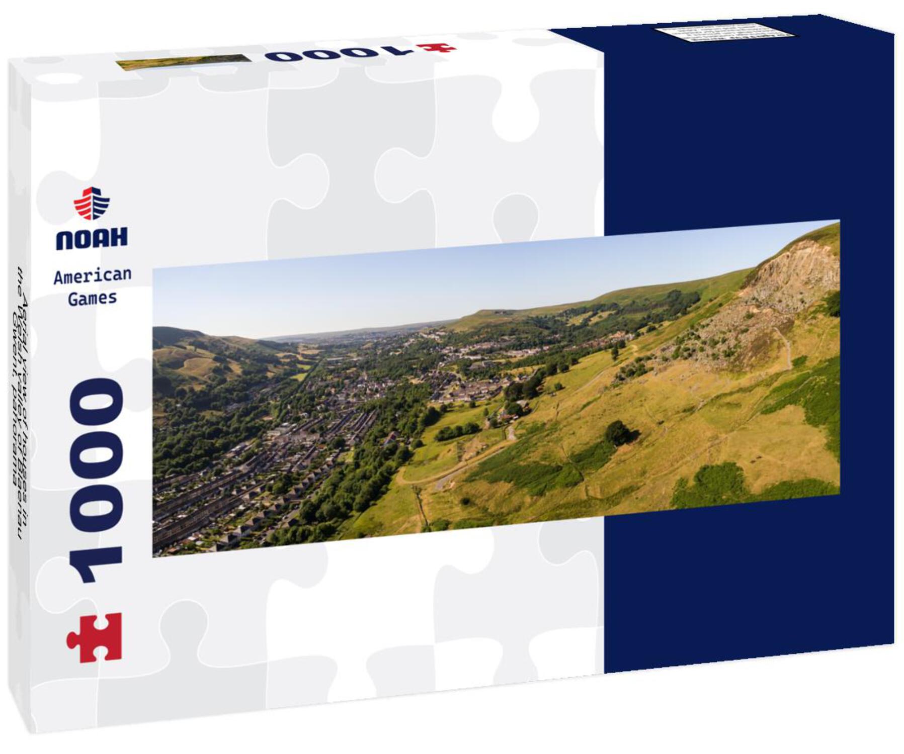 Noah Jigsaw Puzzle Aerial view of houses in the Welsh valley of Blaenau ...