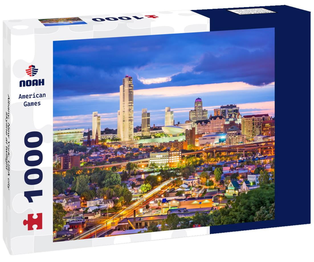 Noah Jigsaw Puzzle Albany, New York, USA city skyline at twilight 1000 ...