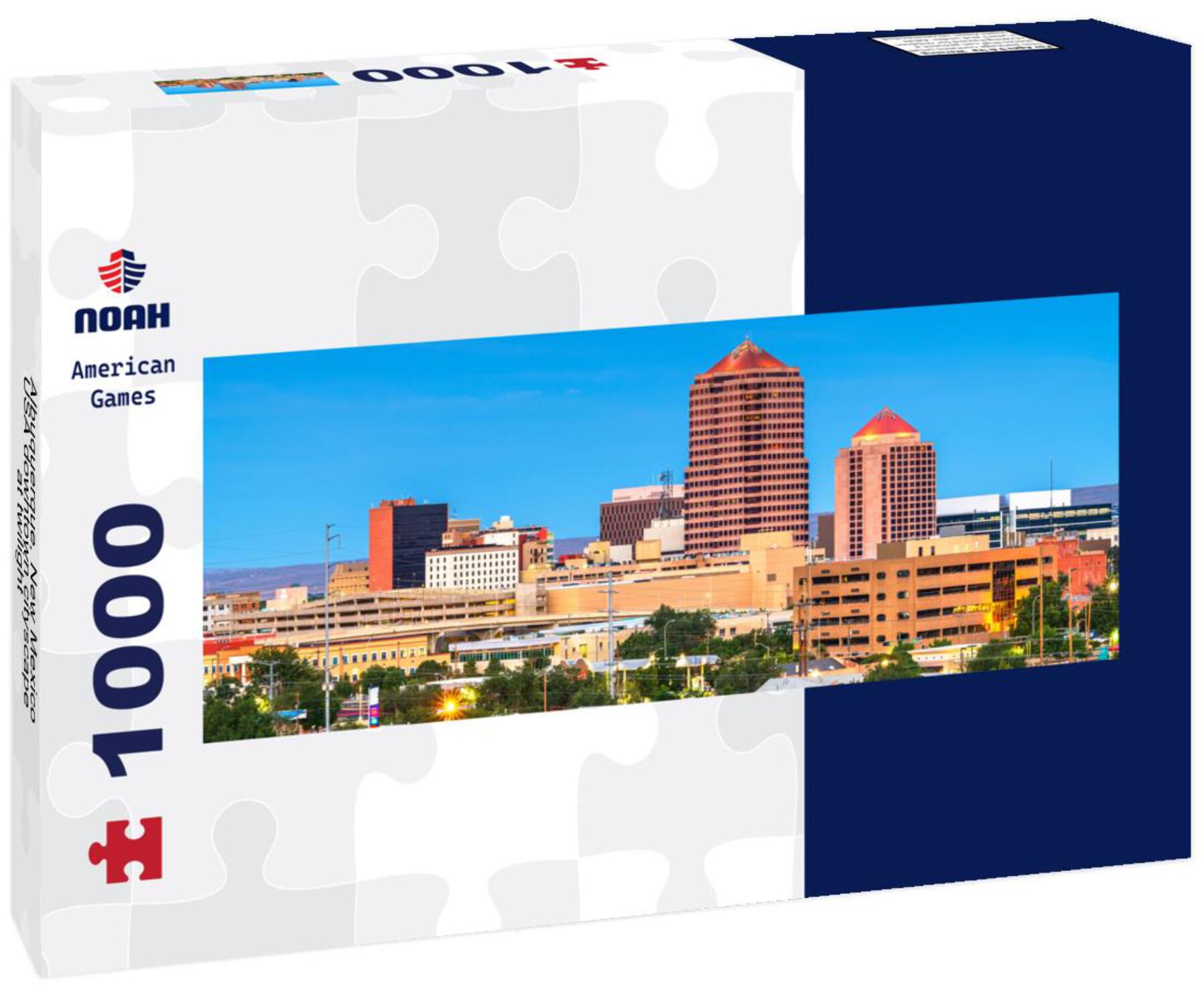 Albuquerque, New Mexico, USA downtown cityscape at twilight 1000pc ...