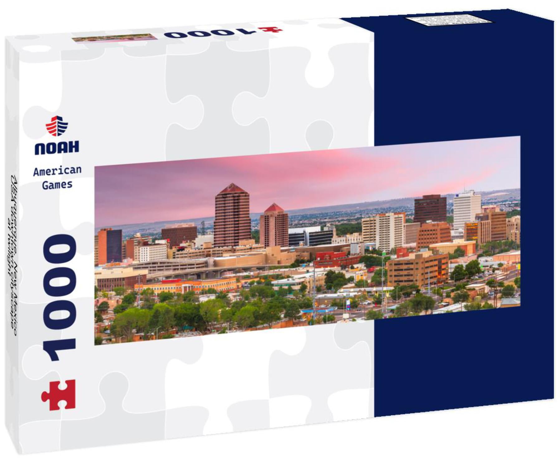 Albuquerque, New Mexico, USA downtown cityscape at twilight 1000pc ...