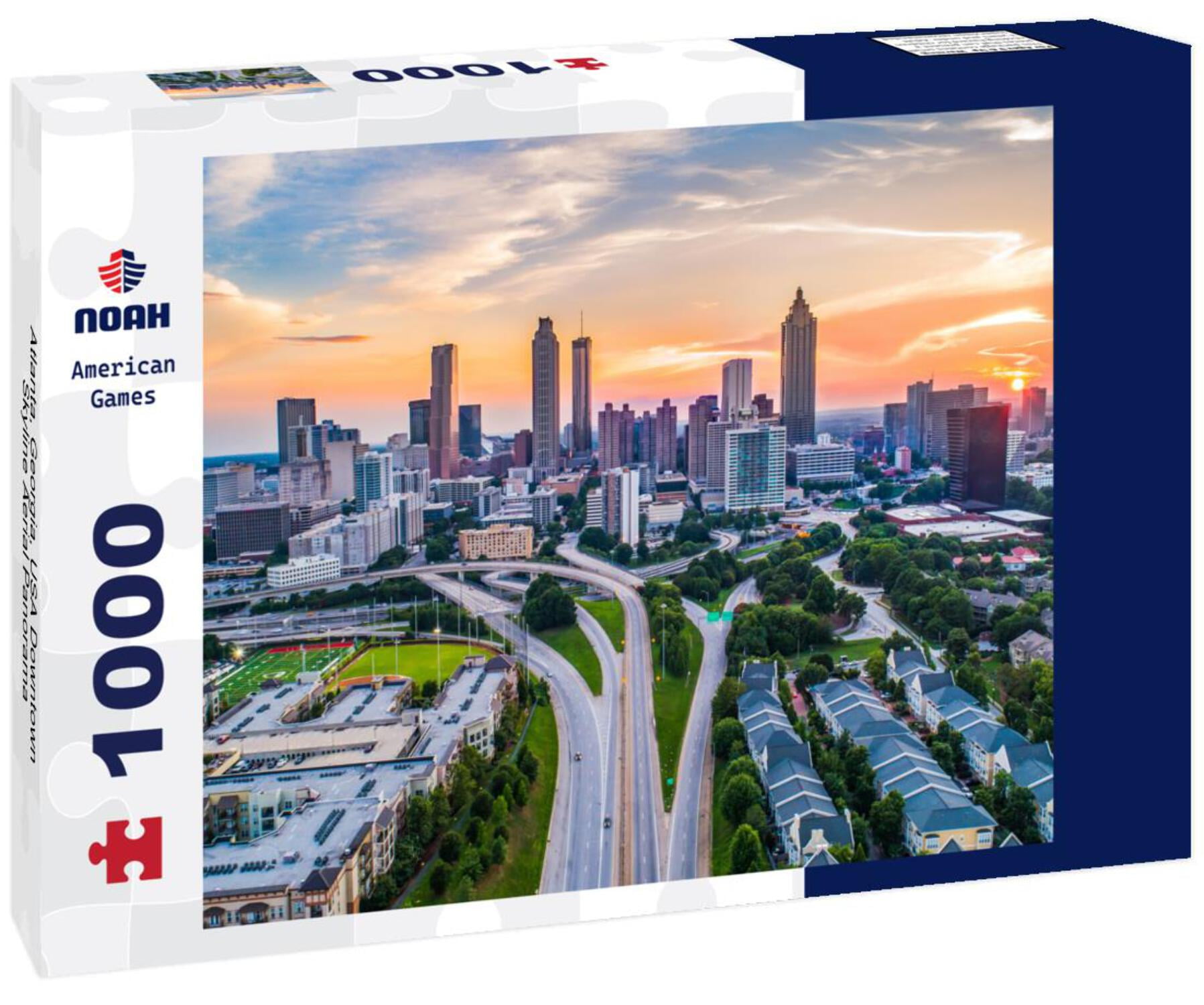 Atlanta, Georgia, USA Downtown Skyline Aerial 1000pc Puzzle - Walmart.com